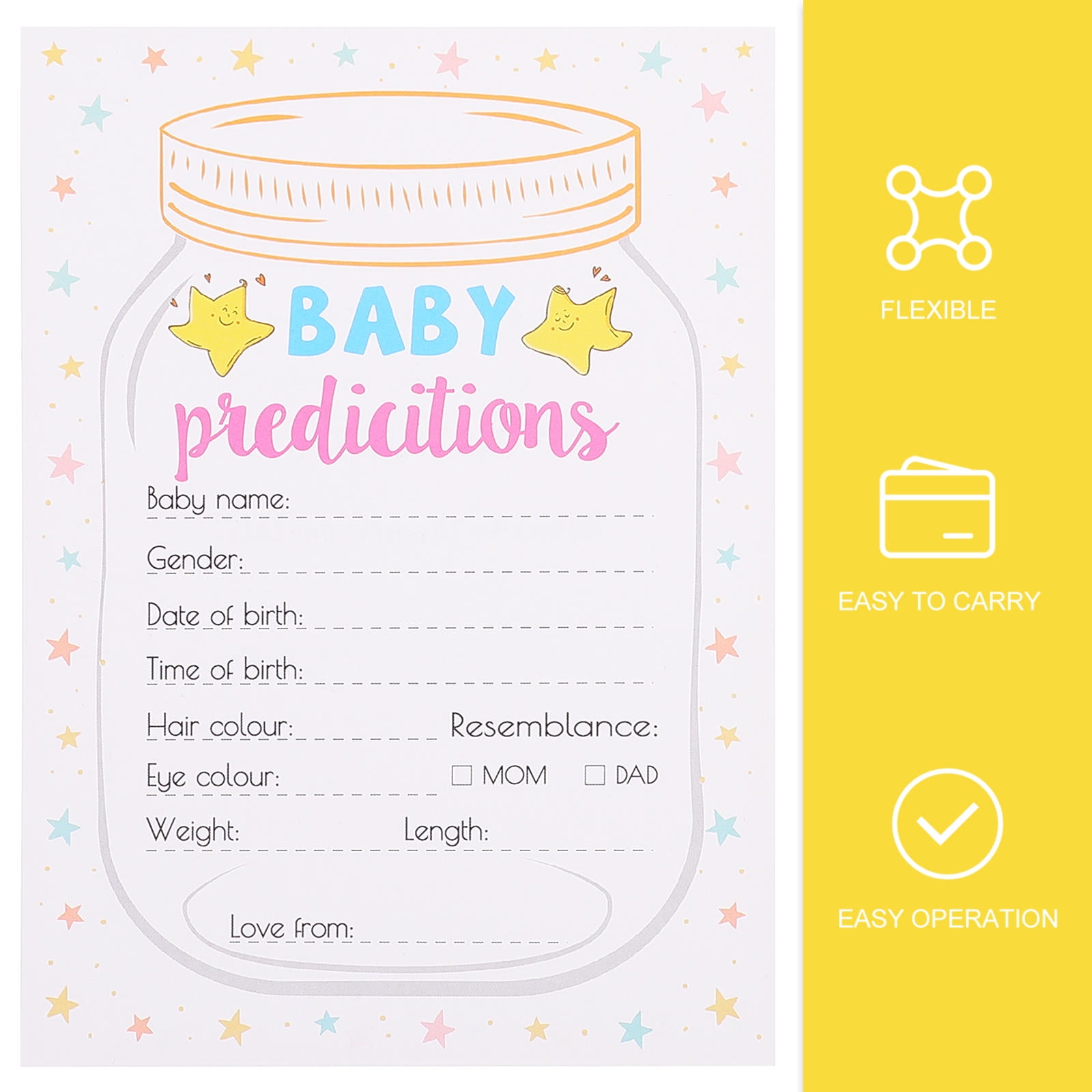 Raindrops Baby Shower Prediction and Advice Cards for Games 5 Sets ...