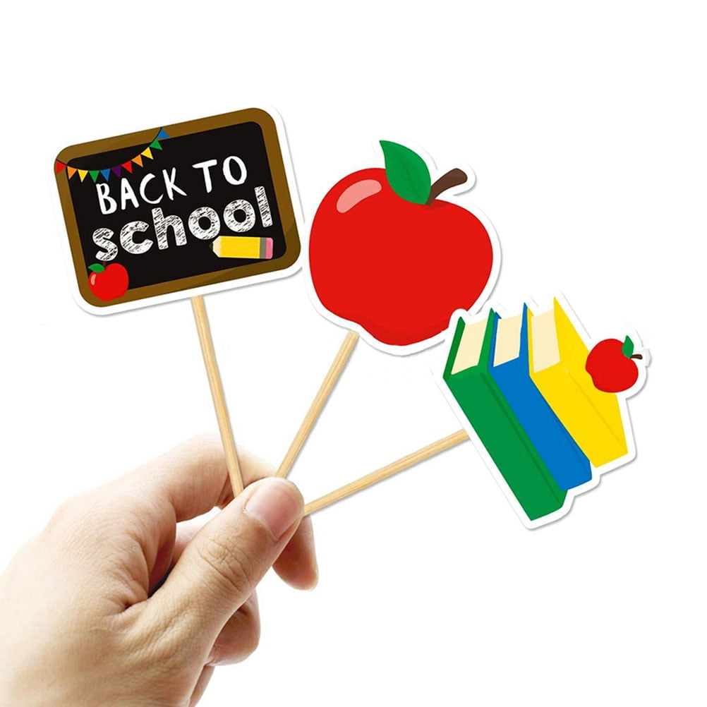 Raindrops Back to School Cake Toppers Party Supplies with 18 Pieces in ...