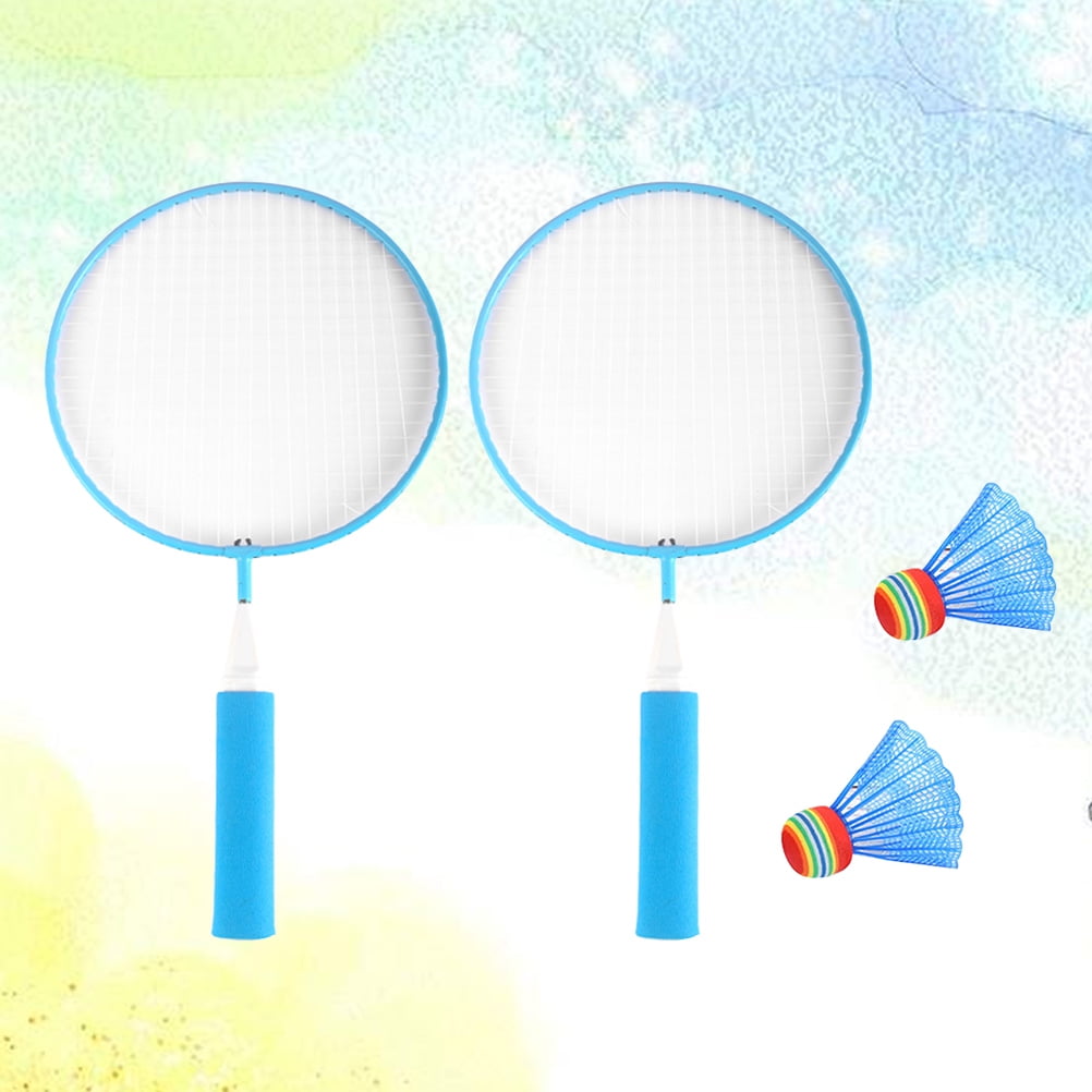 Raindrops Badminton Racket Set for Kids with 2 Plastic Rackets and 2 ...