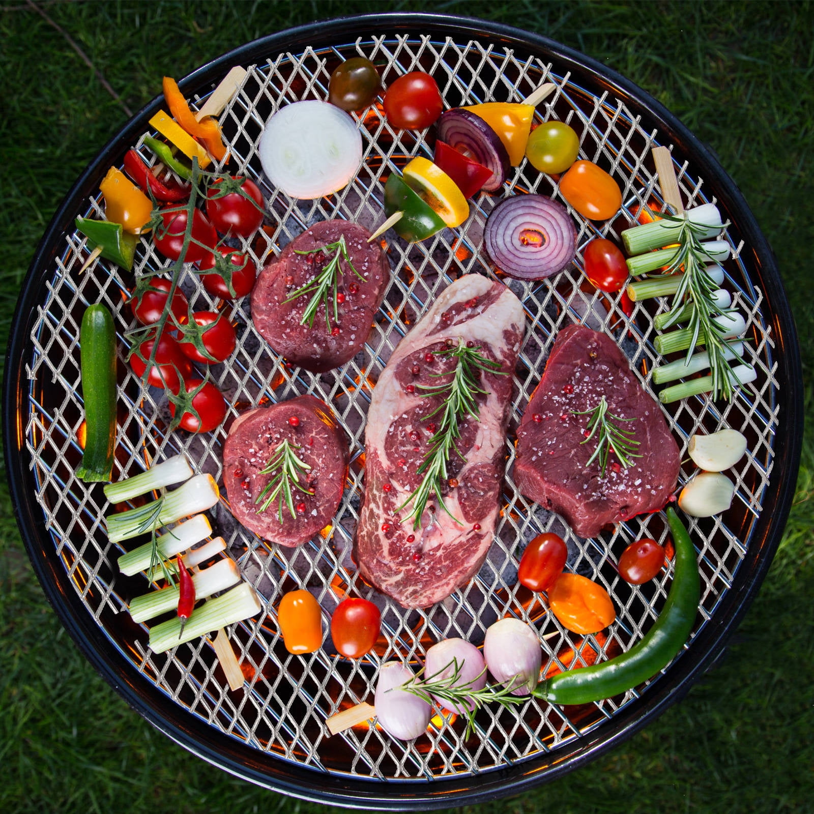 Raindrops Barbecue Wire Rack Grate Fire Cooking Camping Accessories ...