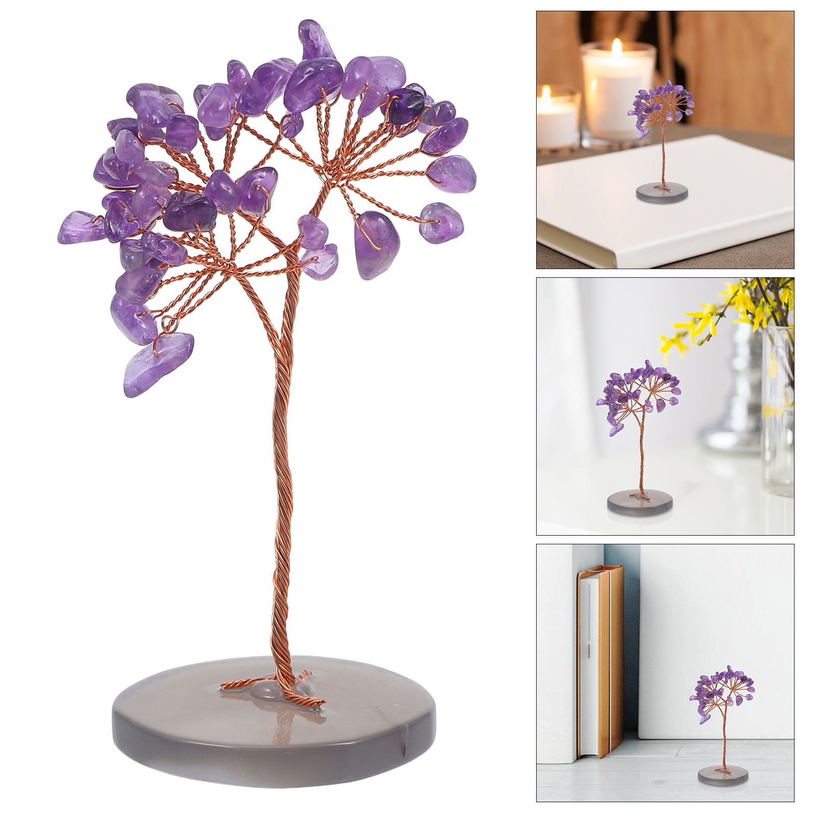 Raindrops Based Crystal Tree Adornment Cabinet Statue Decor Tabletop ...