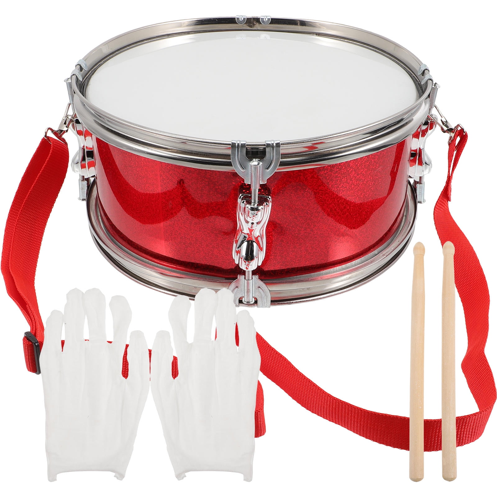 Raindrops Durable Kids Snare Drum Set for Aspiring Drummers with Red Finish and Resistance ...