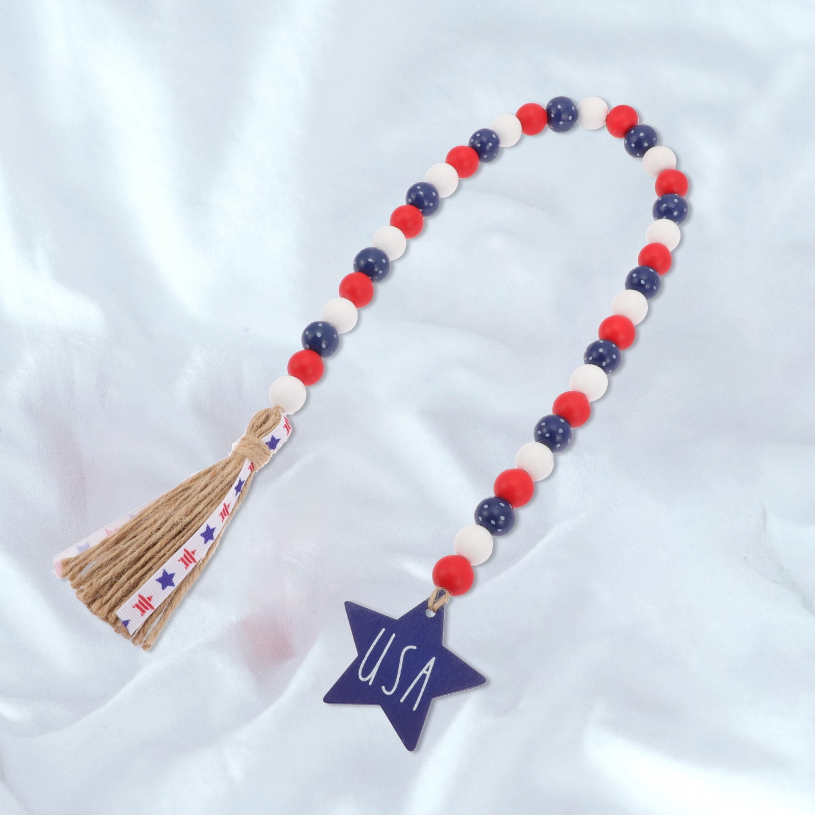 Raindrops Beaded String Decor with Wooden Beads and Tassels for ...