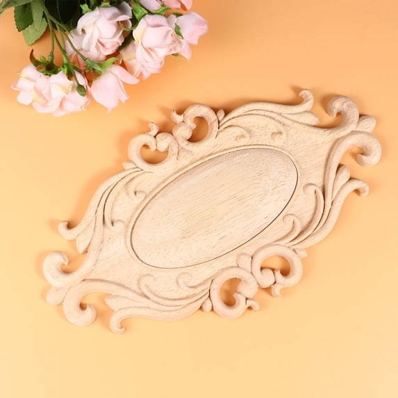 Raindrops Beige Plastic Wood Onlay Applique for Decoration with ...