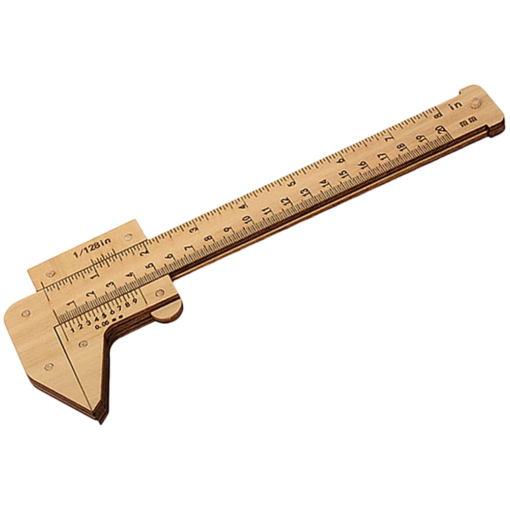 Raindrops Beige Wood Vernier Caliper Measuring Tool for Math with Dual ...