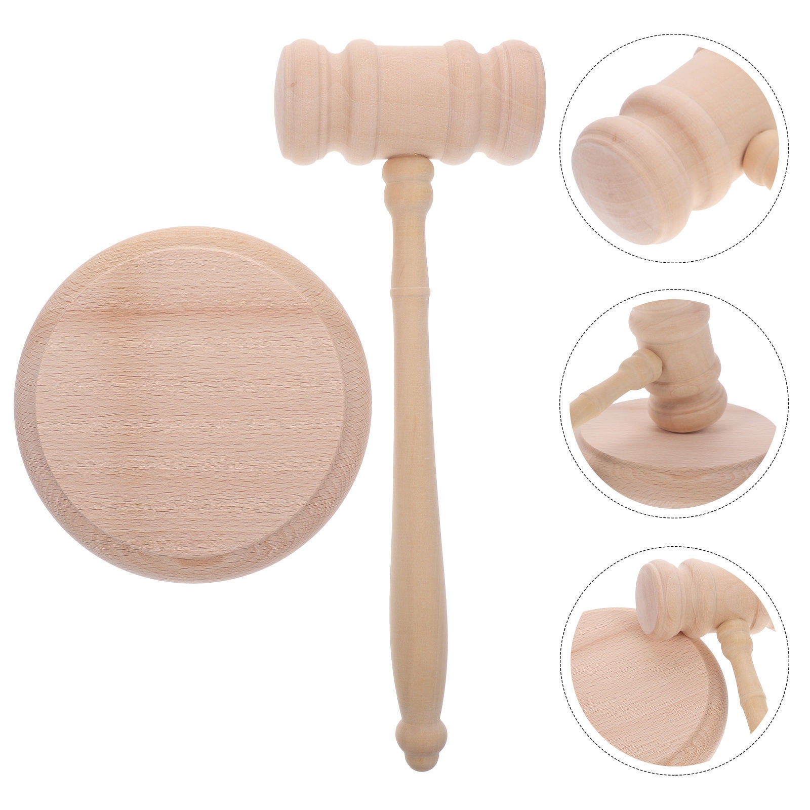 Raindrops Beige Wooden Judge Gavel for Craft Use with Clear Sound Ideal ...