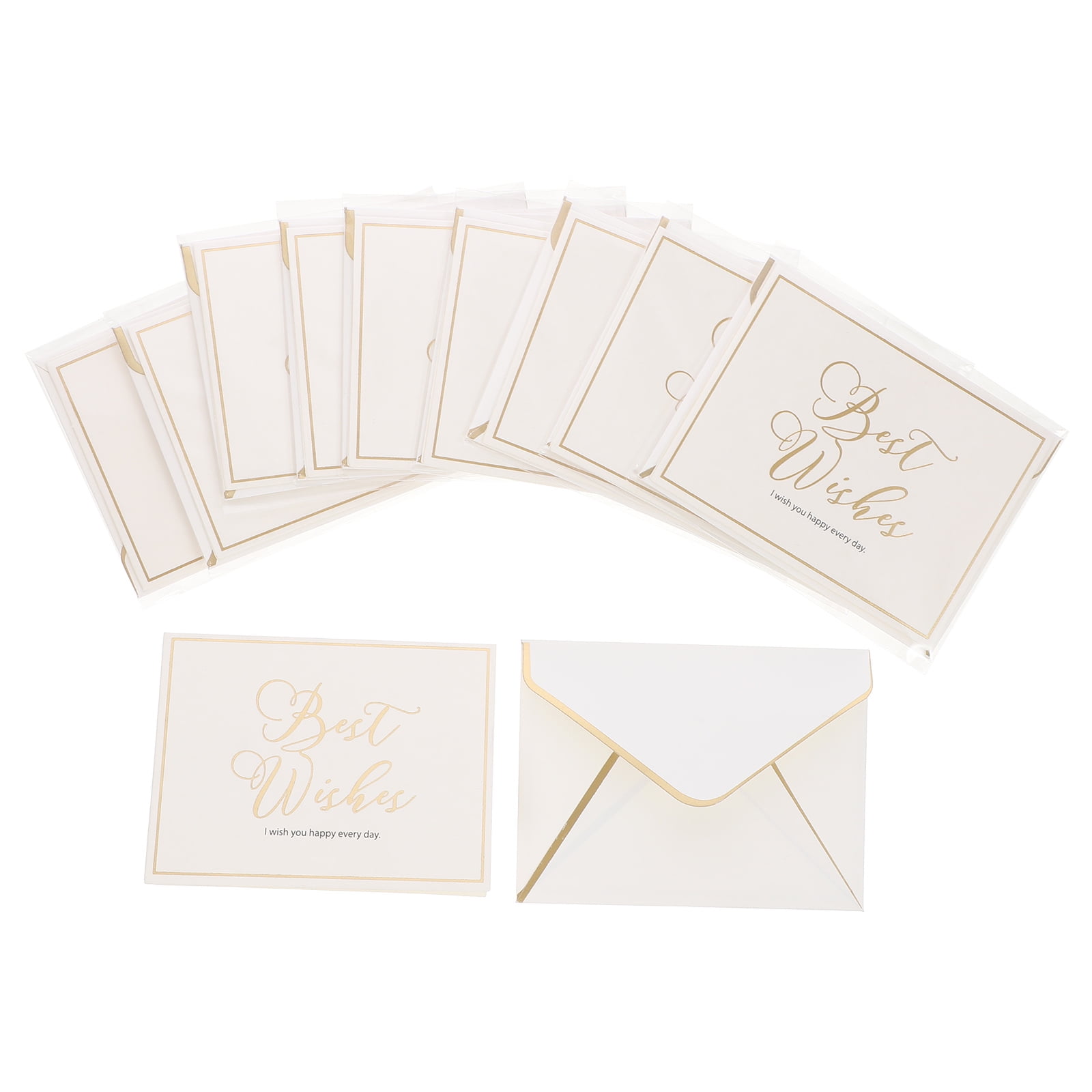 Raindrops Best Wishes Greeting Cards with Envelopes Blank Blessing Note ...