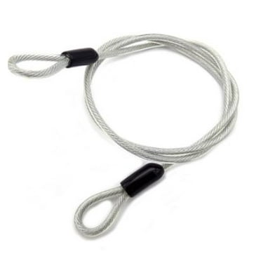Unique Bargains Coated Security Steel Cable Lock Wire Rope Double Loop ...
