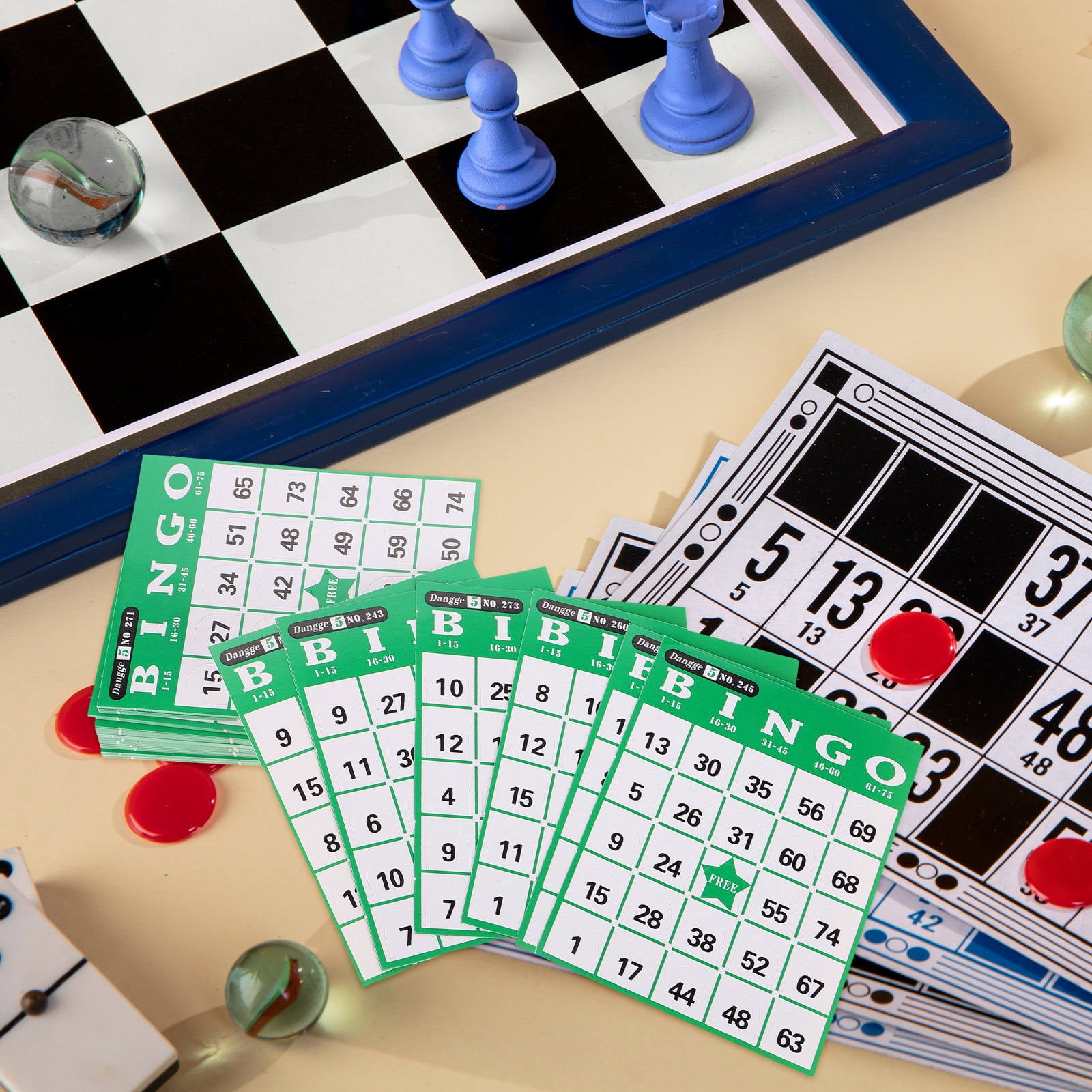 DEMACRIO Bingo Cards Random Color Game Playing Friend Gathering 60Pcs 4 ...