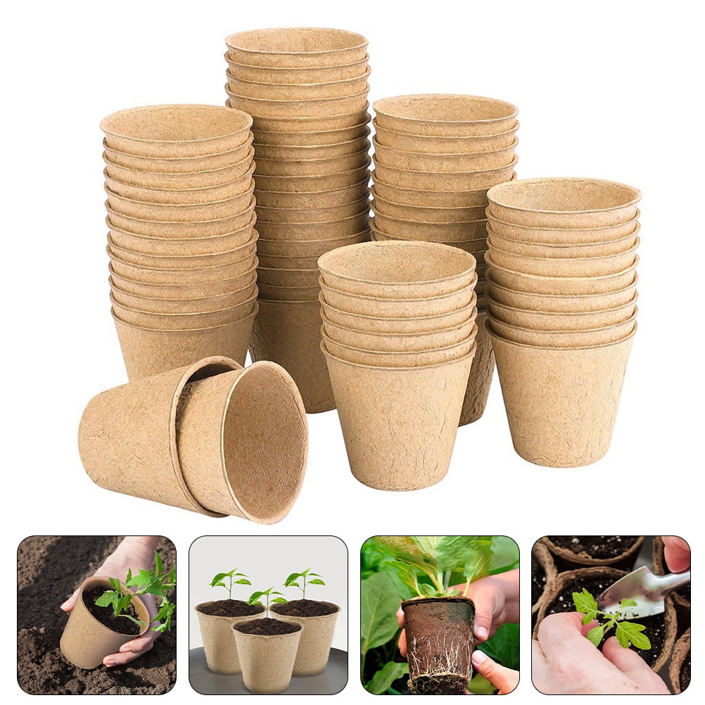 Raindrops Biodegradable Planter Pots for Plants Khaki Paper Pulp ...