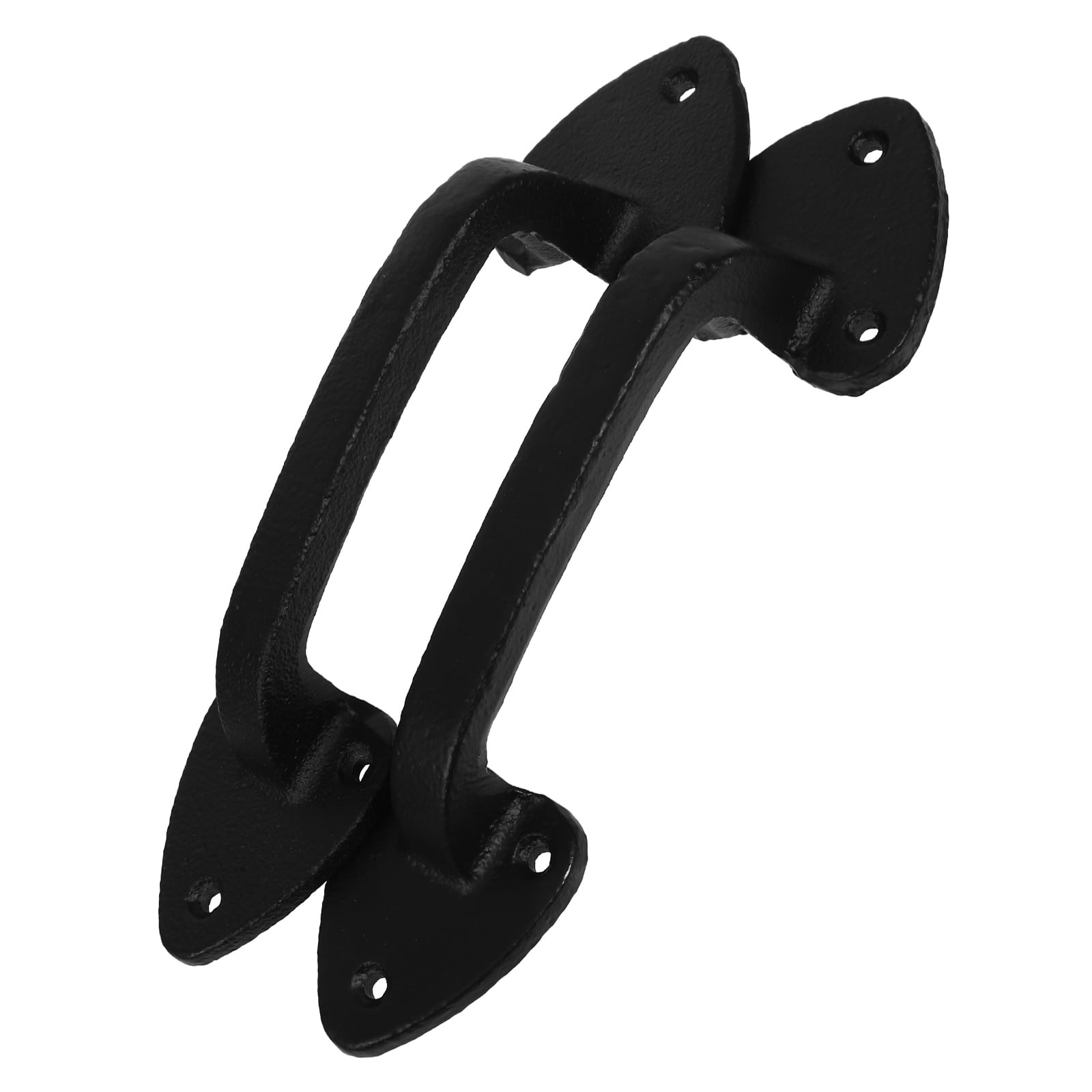 Raindrops Black Barn Door Handle 2pcs Cast Iron Gate Pull Handle ...