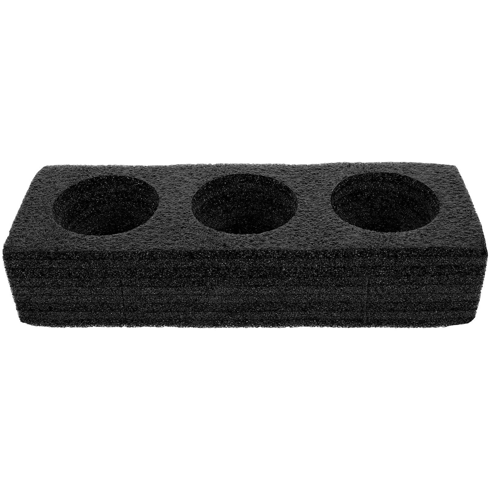 Raindrops Black Coffee Cup Holder Tray with Multiple Holes for Storage ...