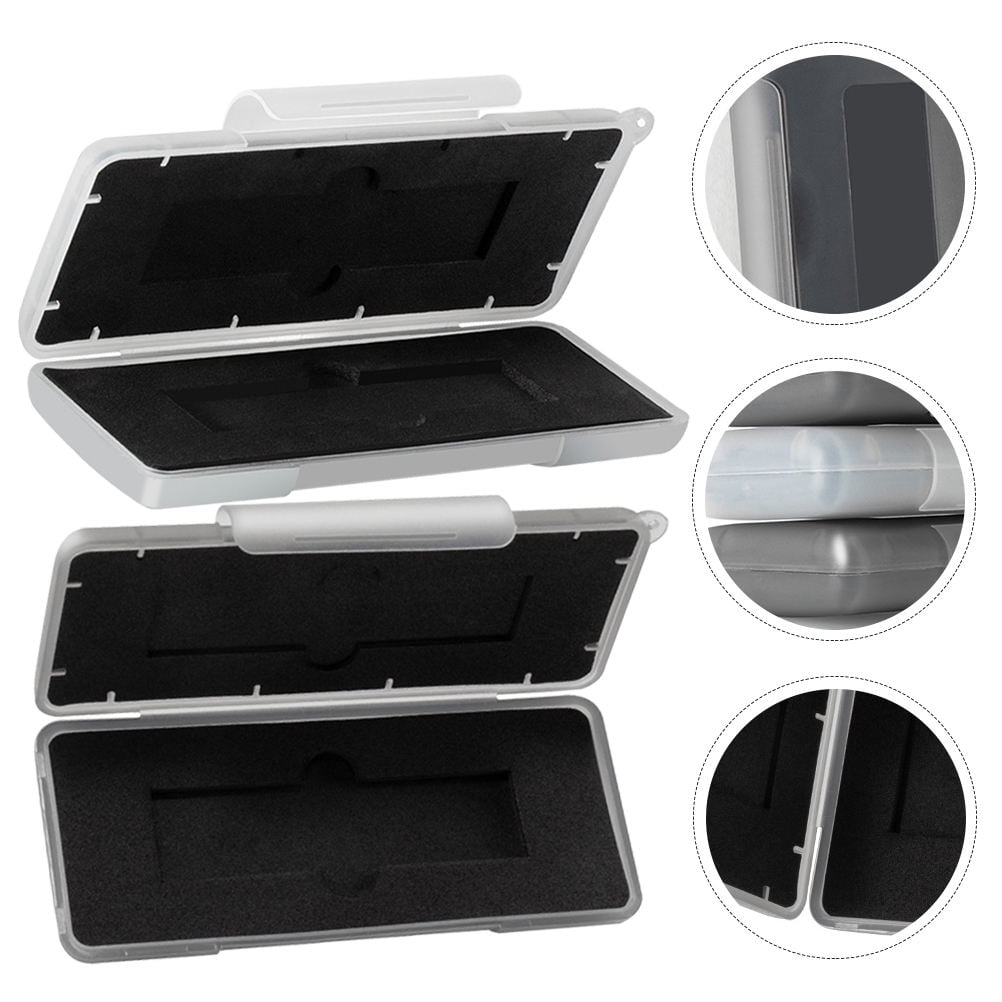 Raindrops Black Hard Drive Storage Box with Soft Foam Lining for Safe ...