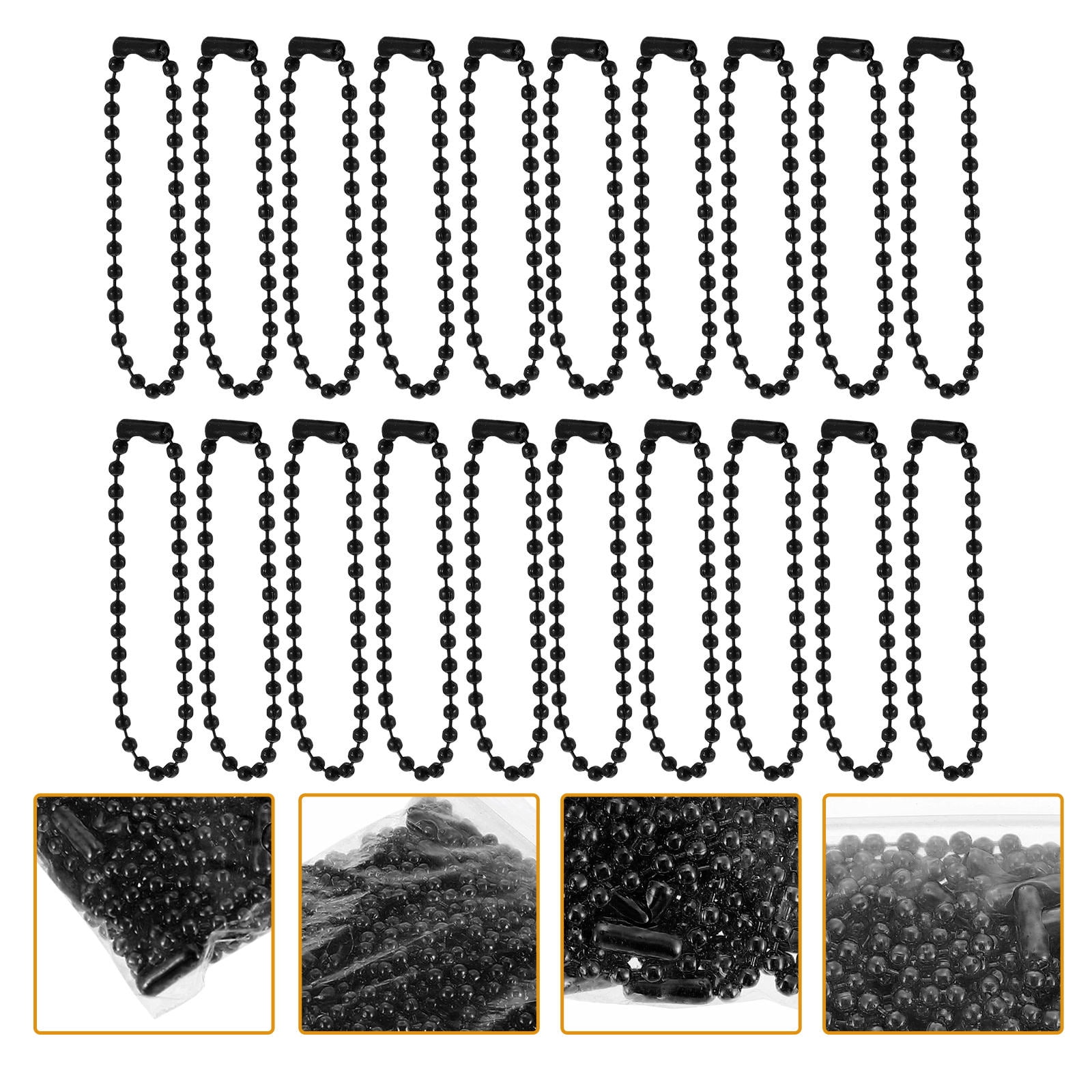 Raindrops Black Iron Bead Chains for Decor Lightweight Portable with ...