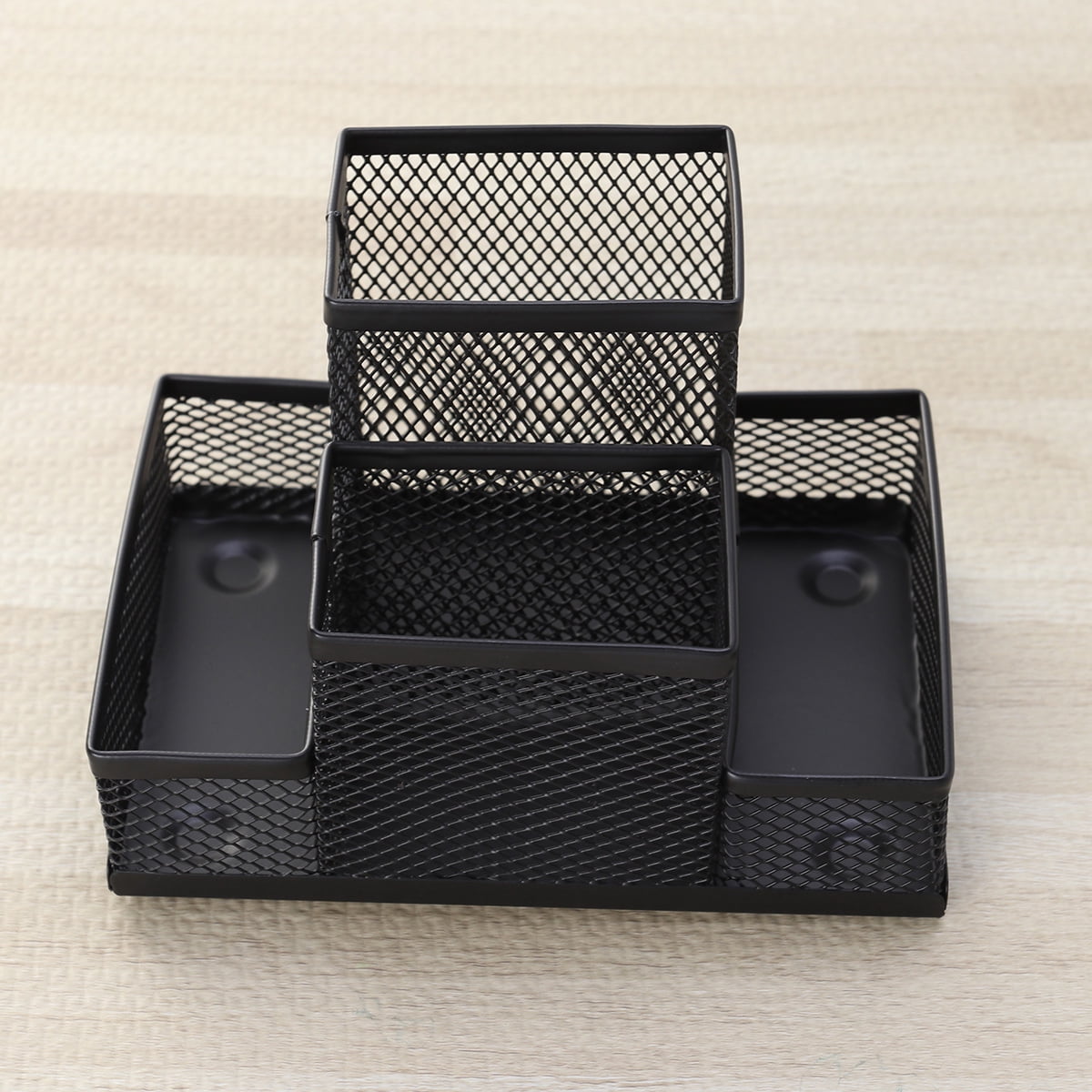 Raindrops Black Metal Mesh Pen Holder and Desk Organizer with 4 ...