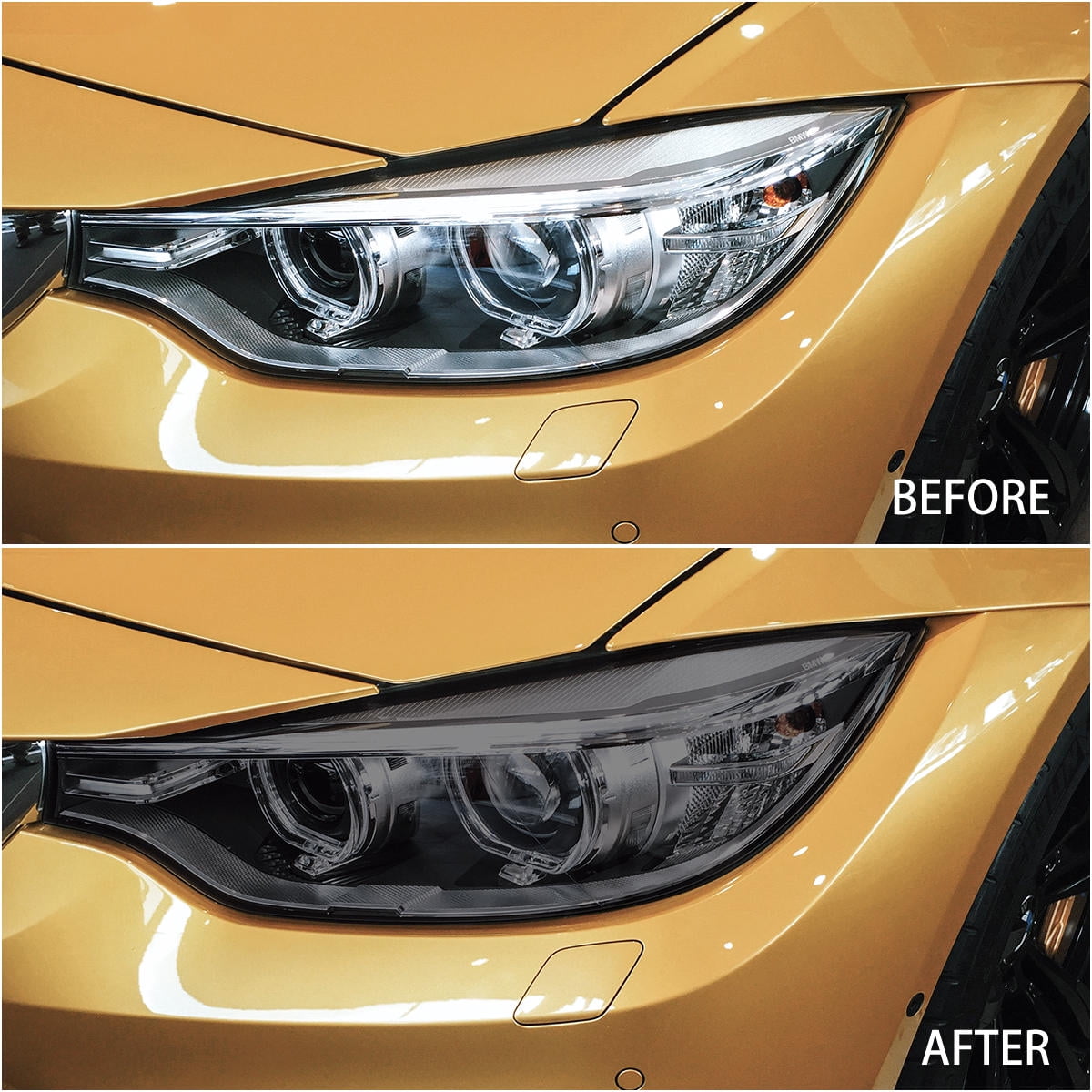 Raindrops Black PVC Headlight Tint Film for Car Use SelfAdhesive and ...