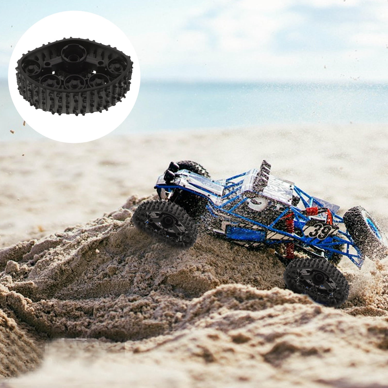 Raindrops Black Plastic Track Wheel for Toy Model Tank with Powerful ...