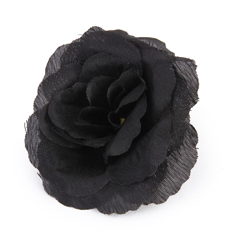 Raindrops Black Rose Flower Pin Roses Artificial Flowers Bustle for ...