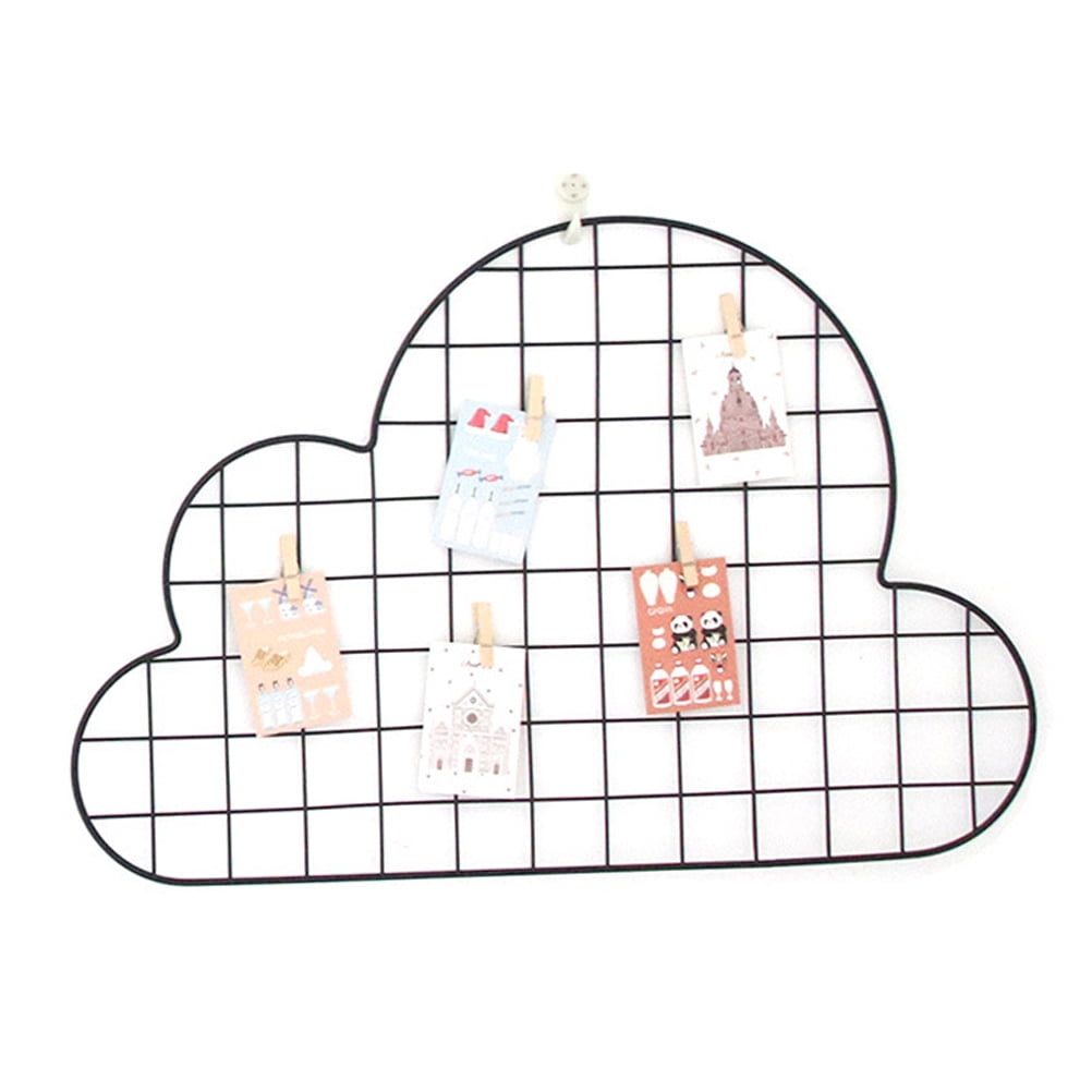 Raindrops Black Wire Mesh Frame Cloud Photo Wall Decoration Collection ...
