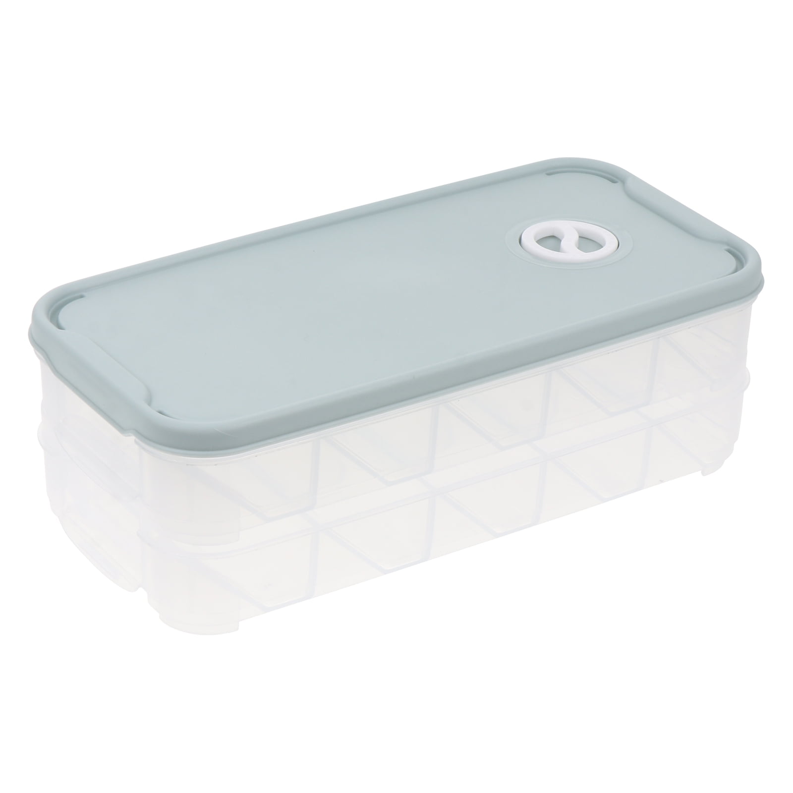 Raindrops Blue Dumpling Box with Separate Grid Design for Kitchen Use ...