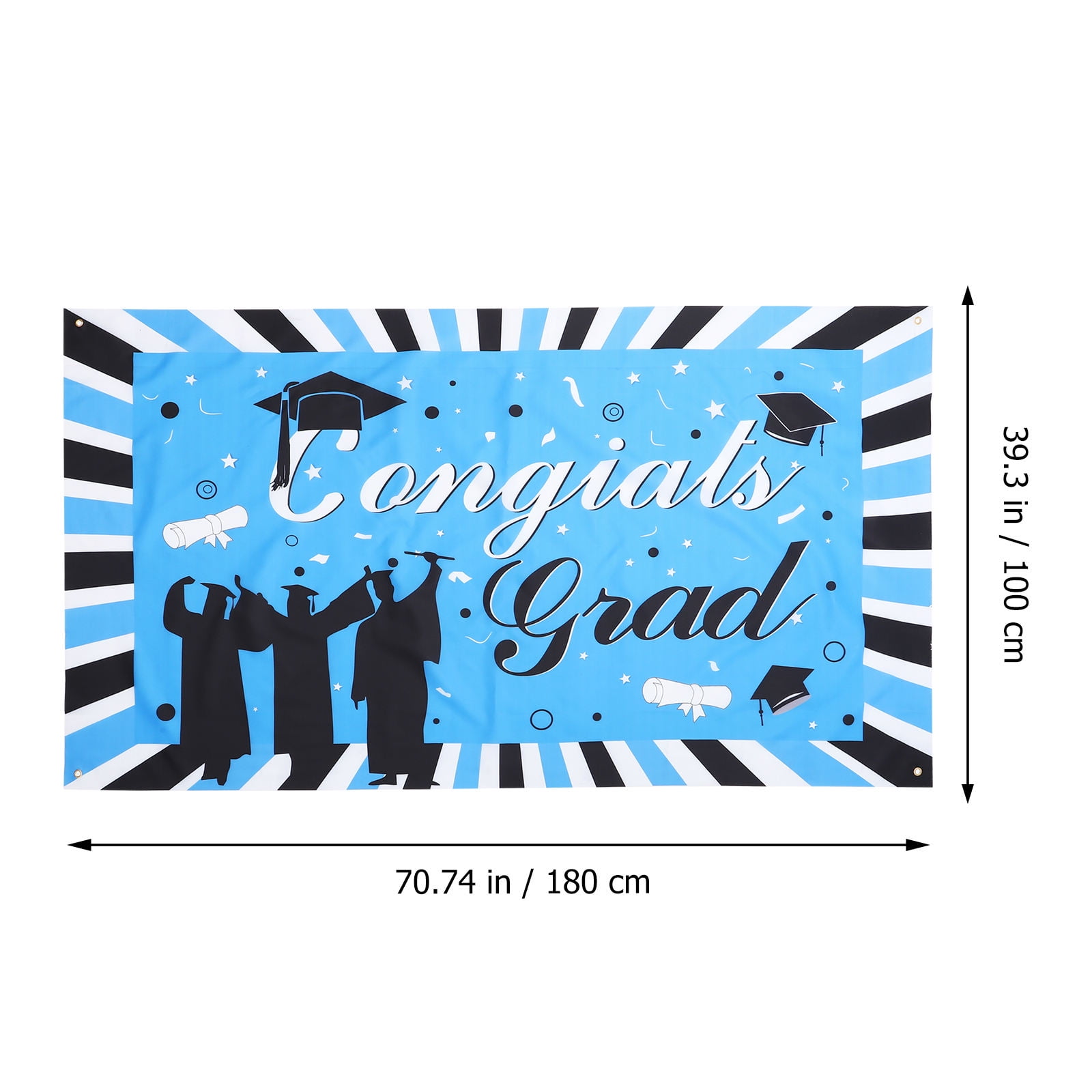 Raindrops Blue Graduation Backdrop for Decoration Made of Polyester ...