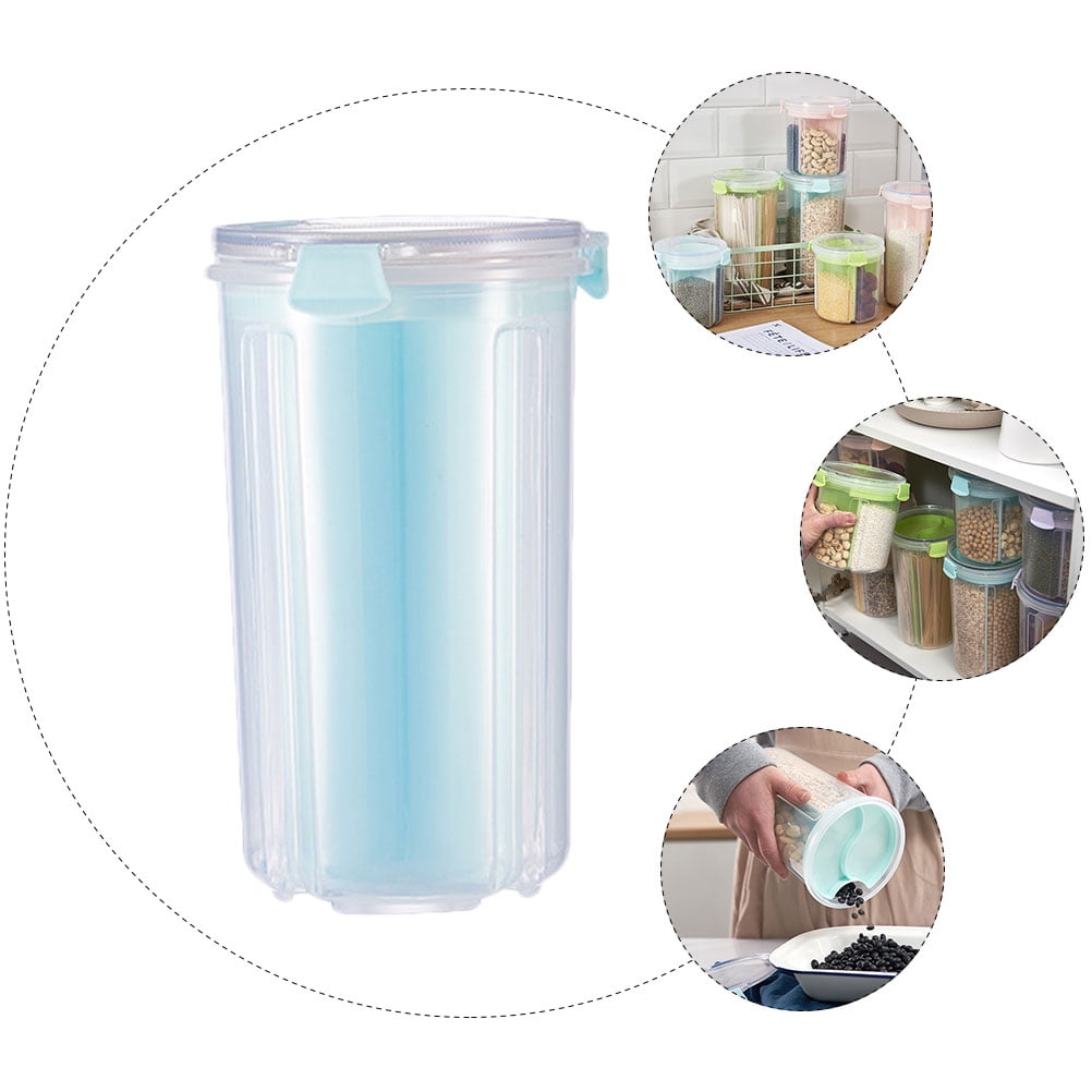 Raindrops Blue Plastic Storage Box for Kitchen Food Holder Sealed Can ...
