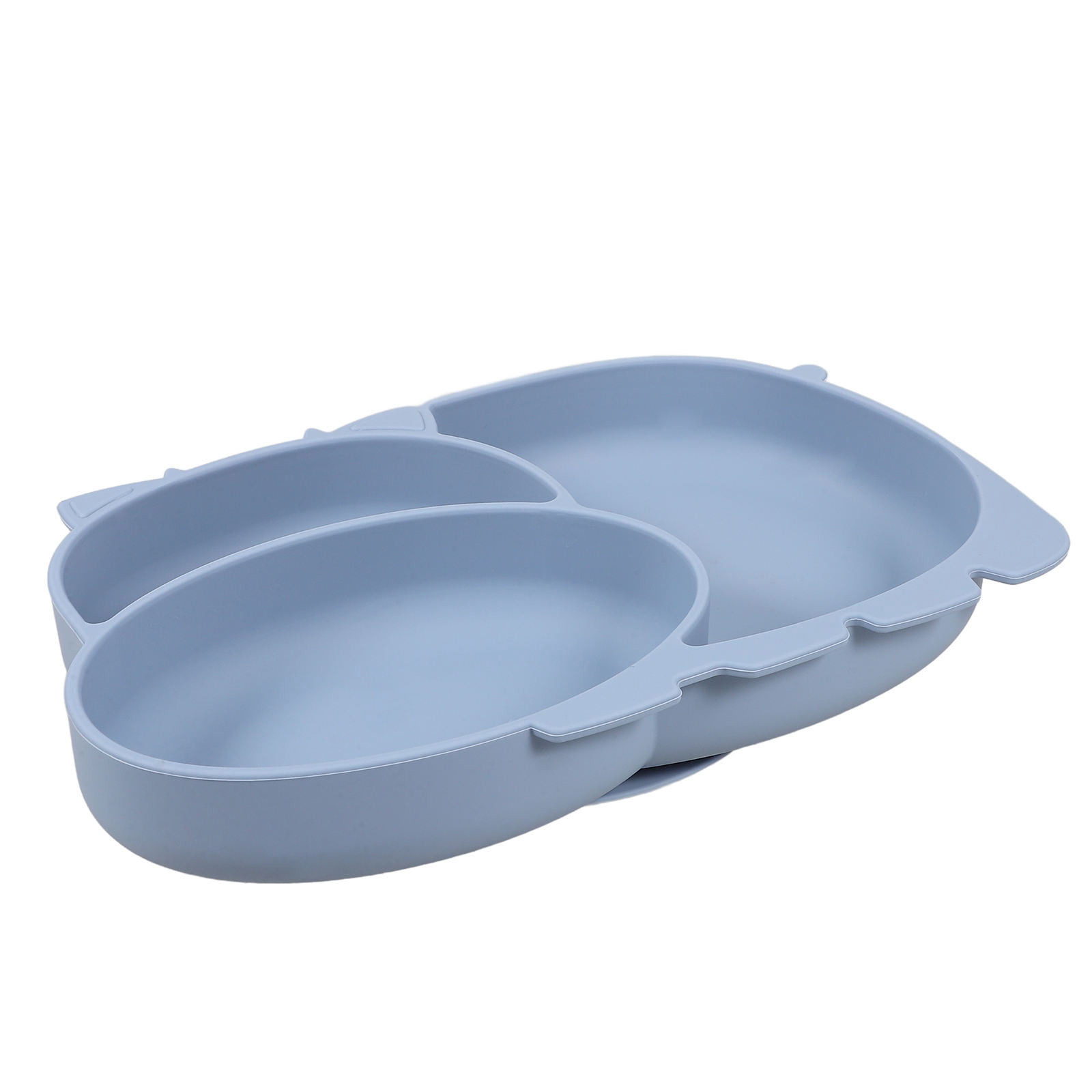 Raindrops Blue Silicone Baby Feeding Bowl for Toddlers with Cute Cow ...