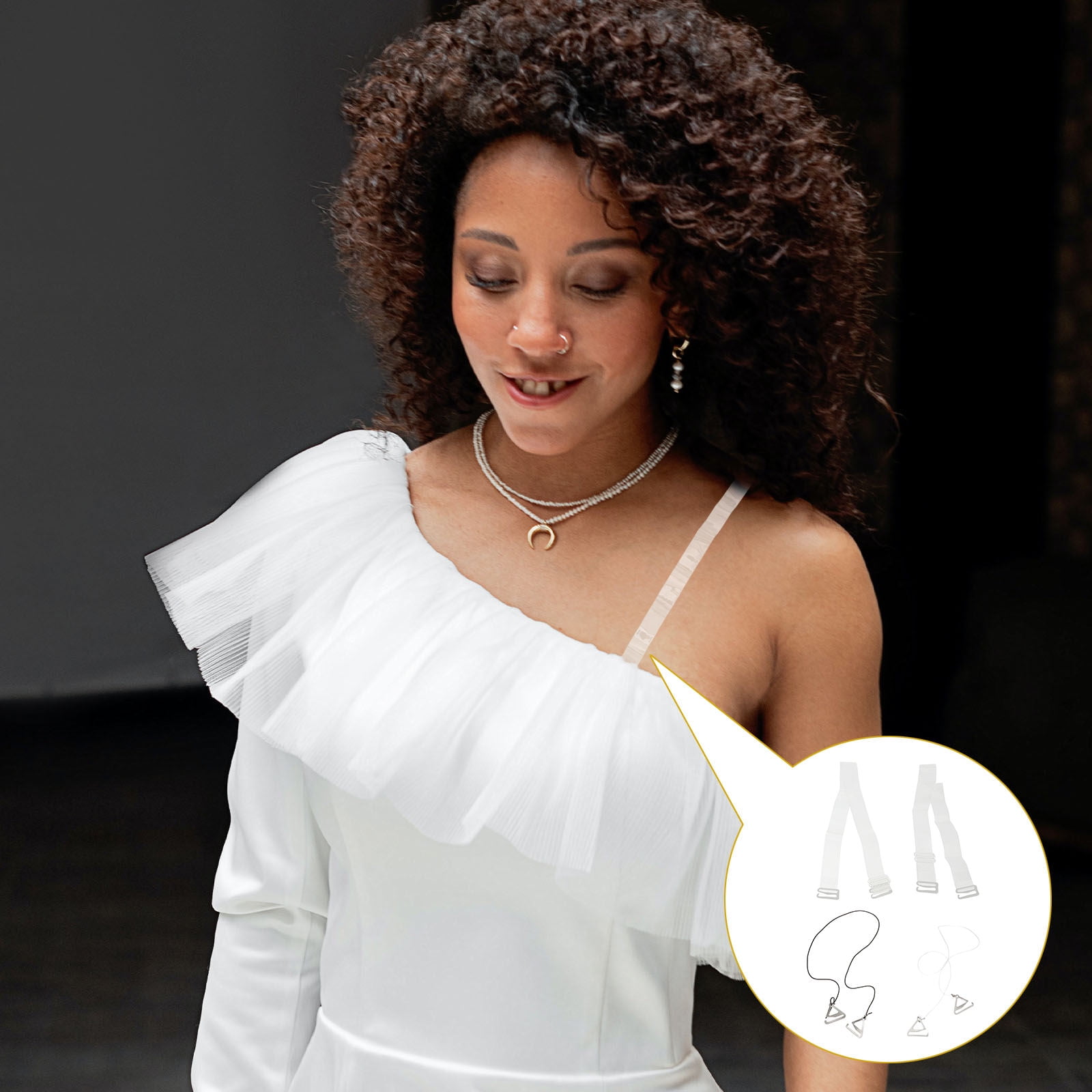 Raindrops Bra Strap 4Pairs Straps for Bras Invisible Superfine Spandex ...