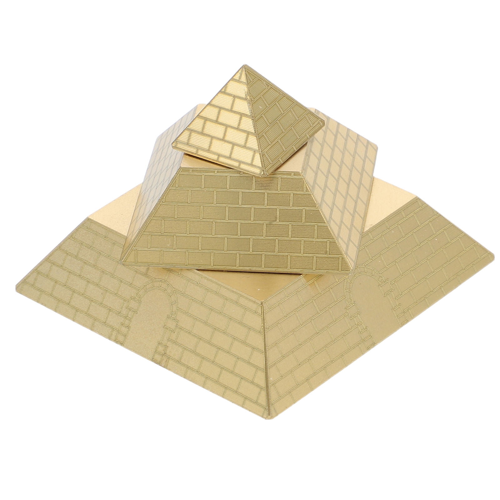 Raindrops Brass Pyramid Statue Pyramid Figurine Office Desk Toy ...