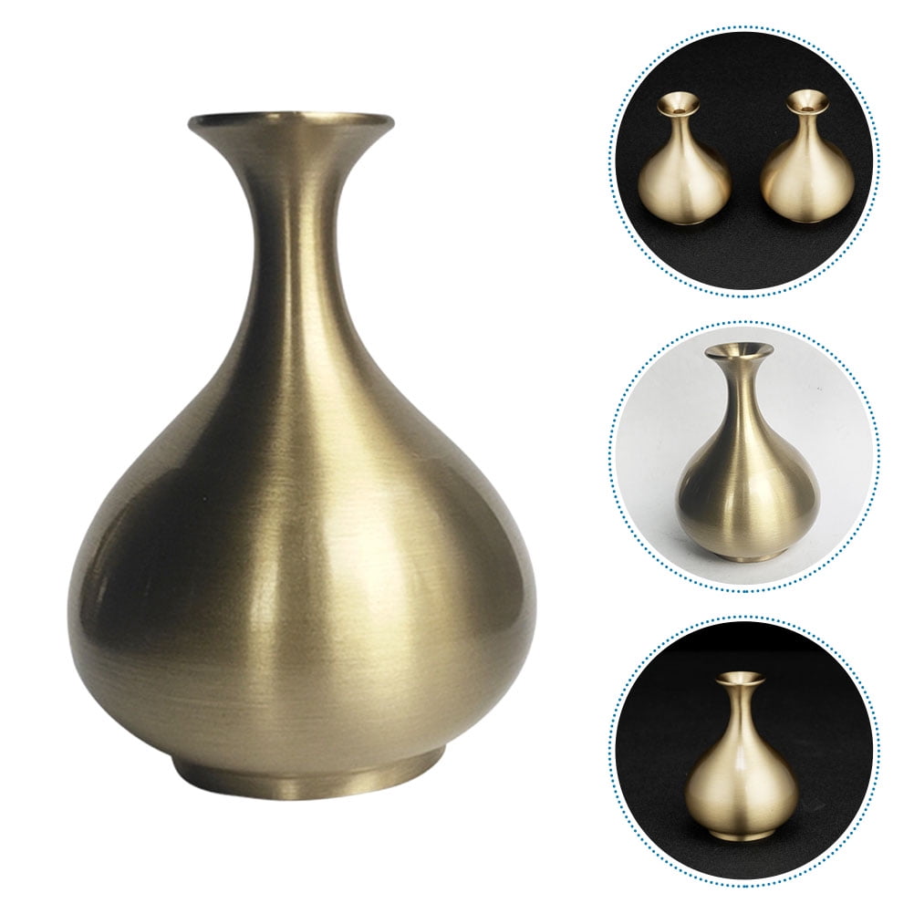 Raindrops Brass Vase Desktop Brass Tiny Vase Mini Metal Vase Tabletop ...