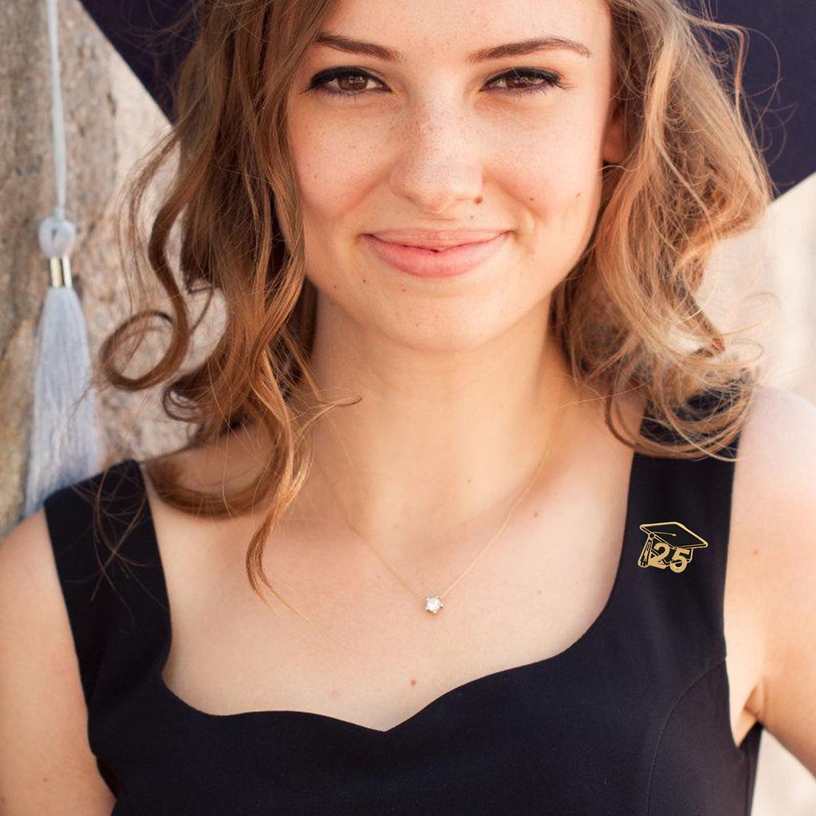 Raindrops Brooch Pin Lapel Pin Graduation Cap Brooch Graduation Metal ...