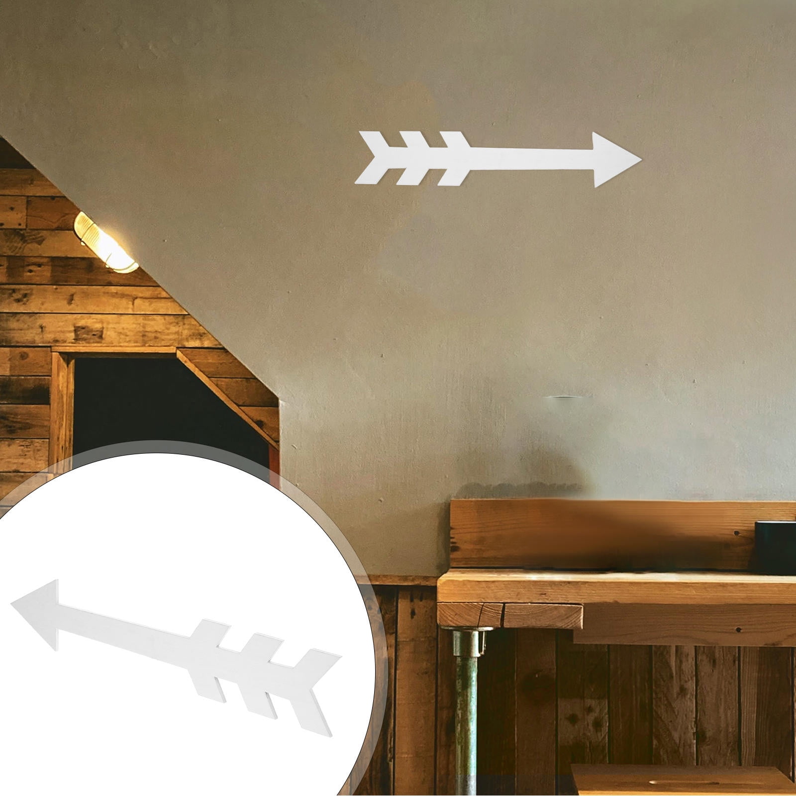 Raindrops Brown Wooden Arrow Sign for Wall Decoration Simple Rustic ...