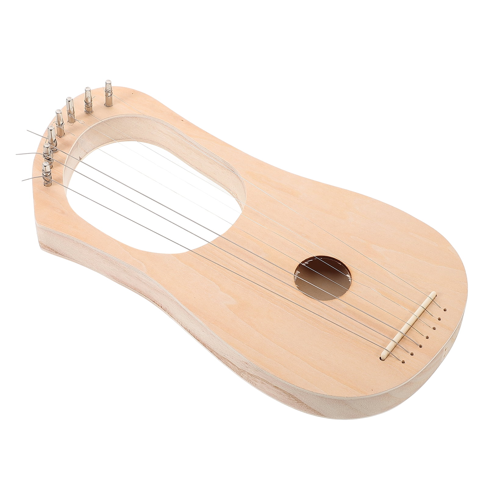 Raindrops DIY Wooden Lyre Harp Kit with 7 and Tuning Wrench for Craft ...
