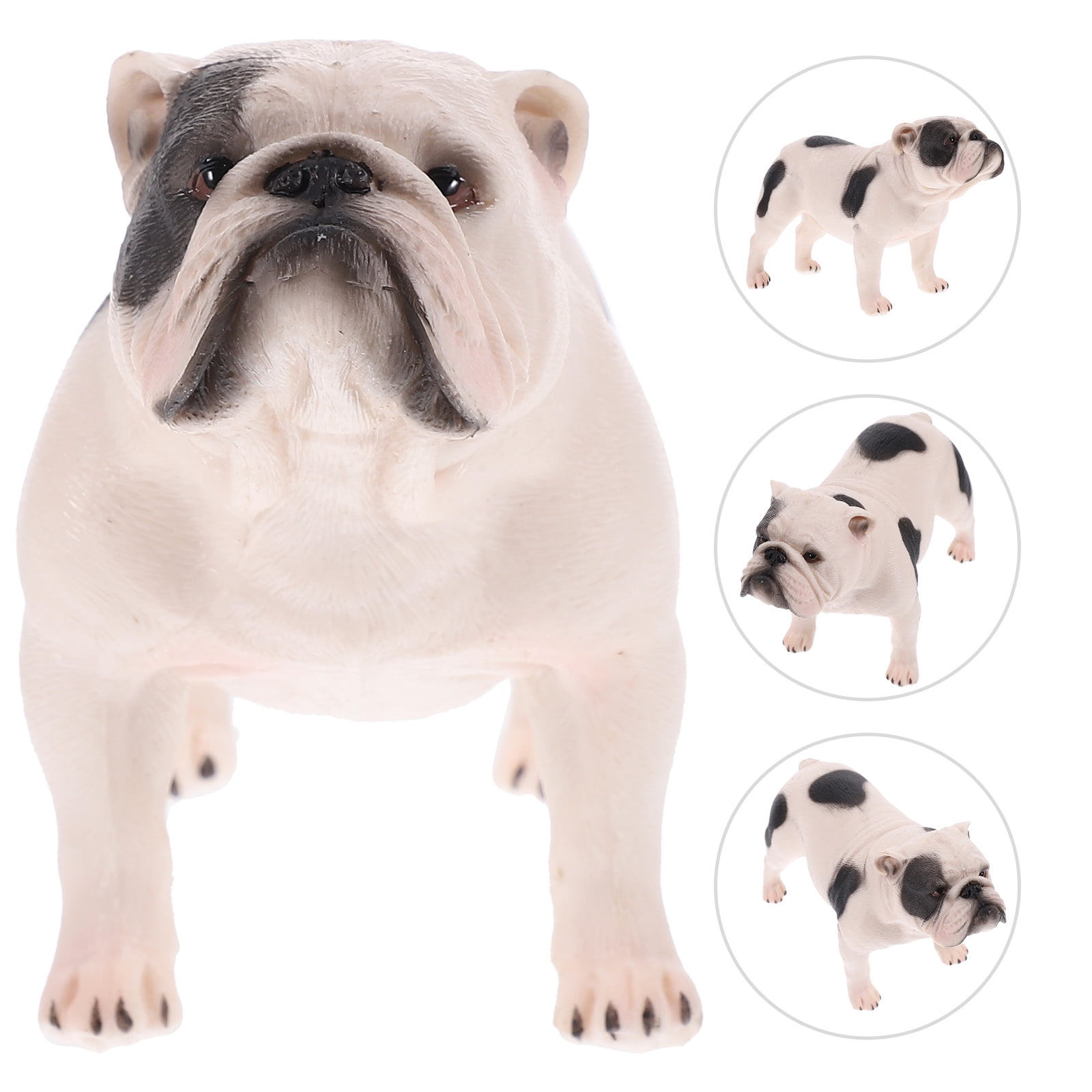Raindrops Bulldog Statue Standing Static Animal Model Child - Walmart.com