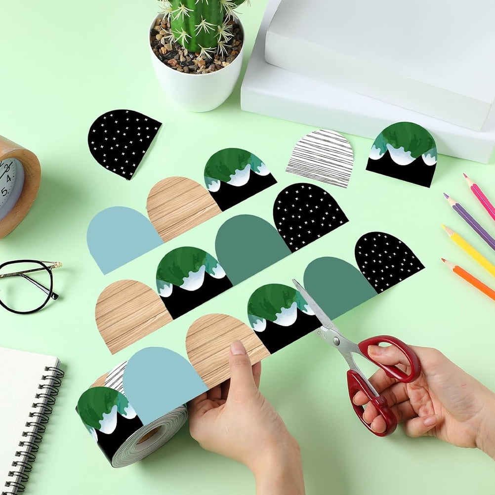 Raindrops Minimalist Design Arch Bridge Bulletin Board Borders Multi ...