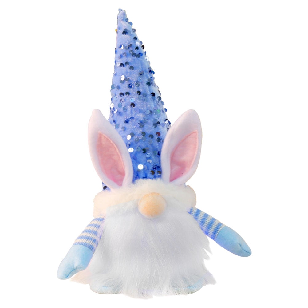 Raindrops Bunny Gnome Statue with Light Luminous Rabbit Gnome Figurine ...