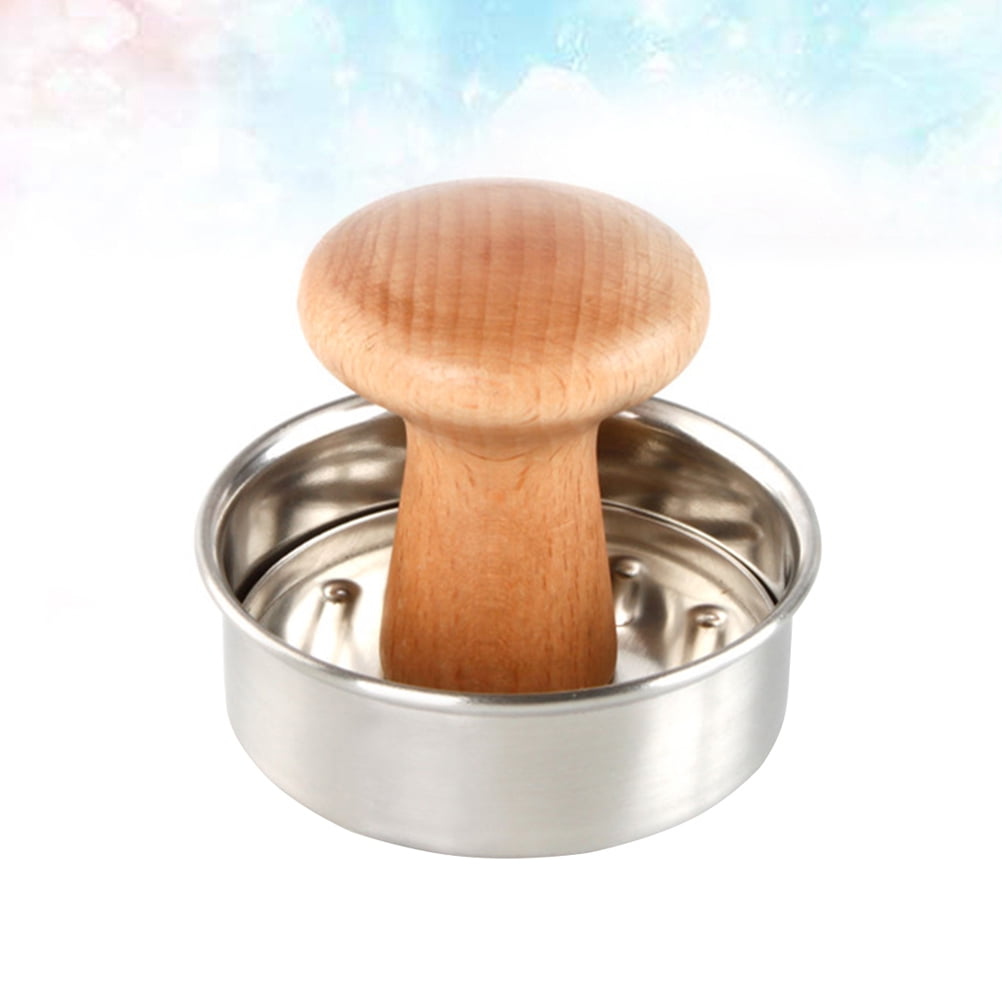 Raindrops Burger Maker Meat Press Tool Hamburger Shaper Catcher Silver ...