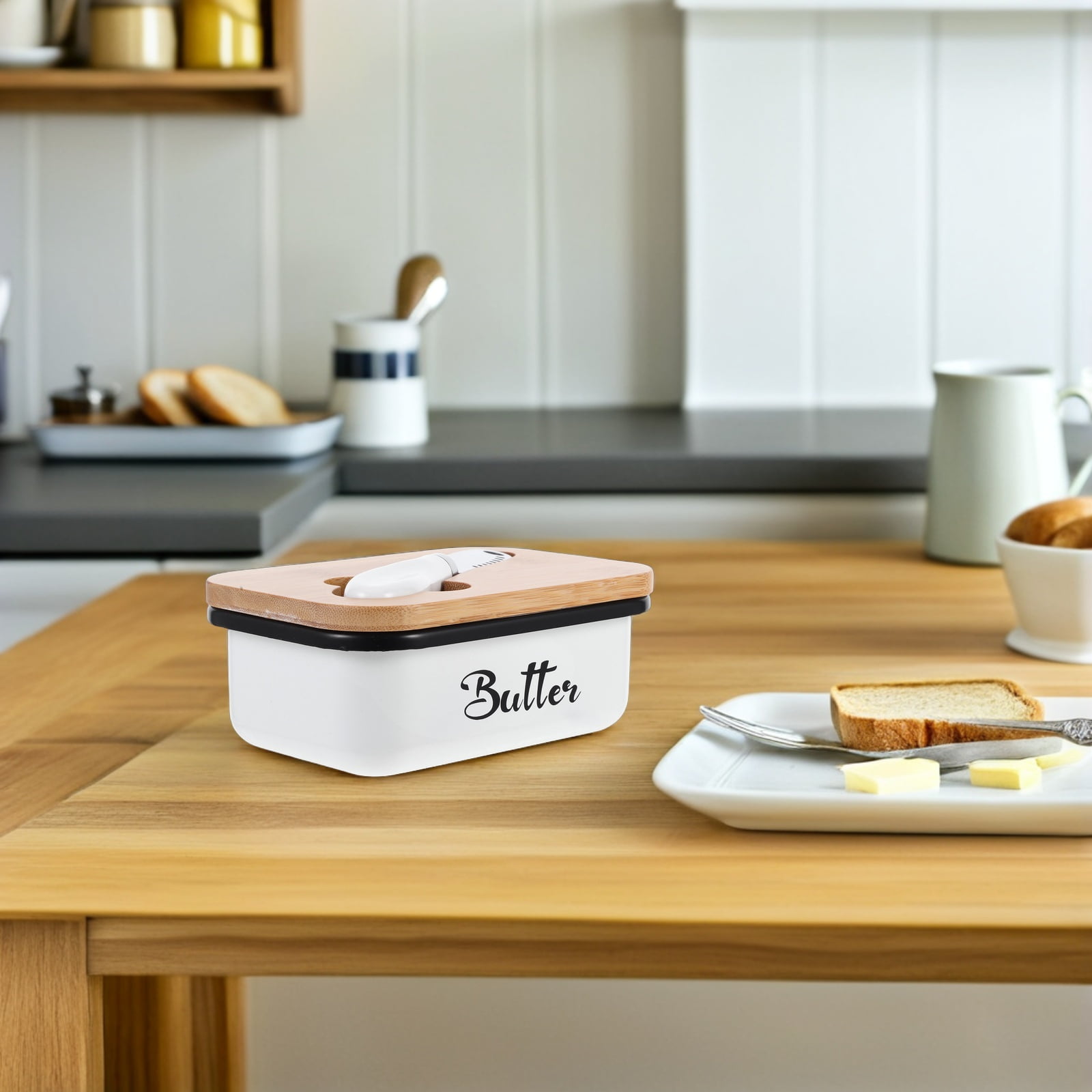 Raindrops Butter Storage Container For Counter Metal Butter Dish Butter ...