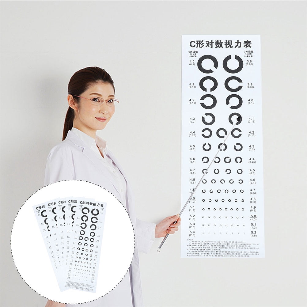 Raindrops CType Eye Chart for Home Use PVC Material White Color Great ...