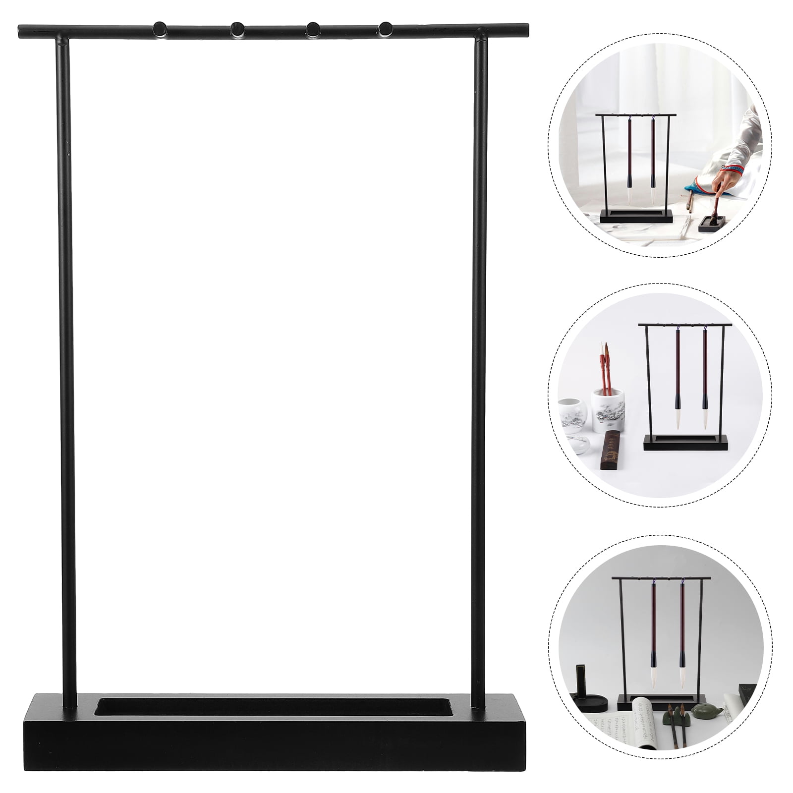 Raindrops Calligraphy Brush Holder Stand Iron Calligraphy Hanging Stand ...