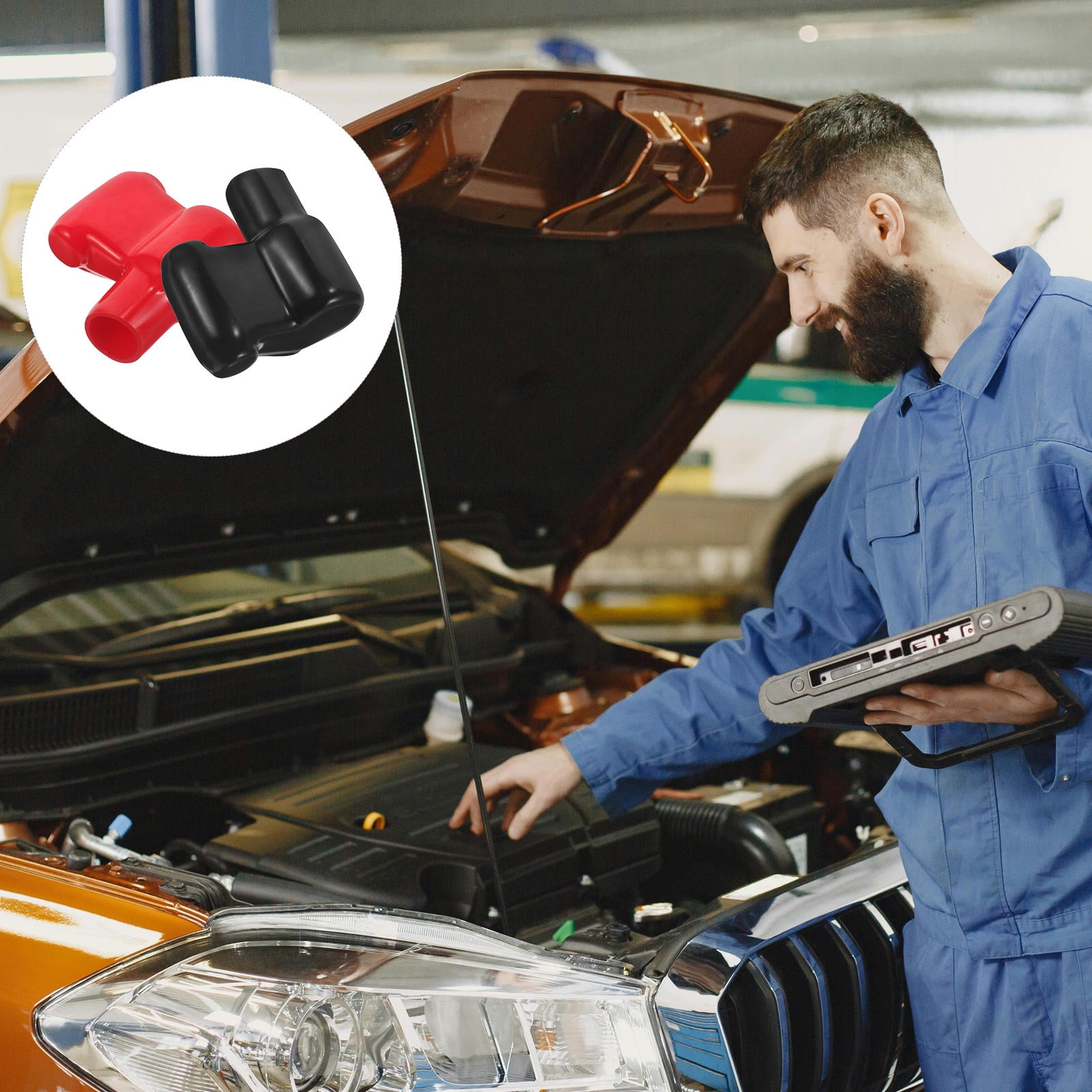 Raindrops Car Battery Protector 1 Pair Insulation For Automotive ...