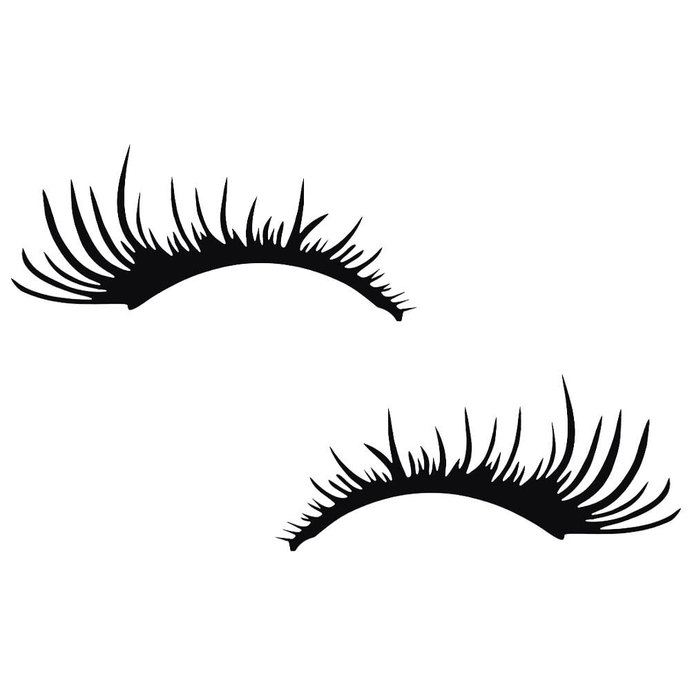 Raindrops Car Headlight Eyelash Stickers Black Set Of 1 Pair 3d Effect ...