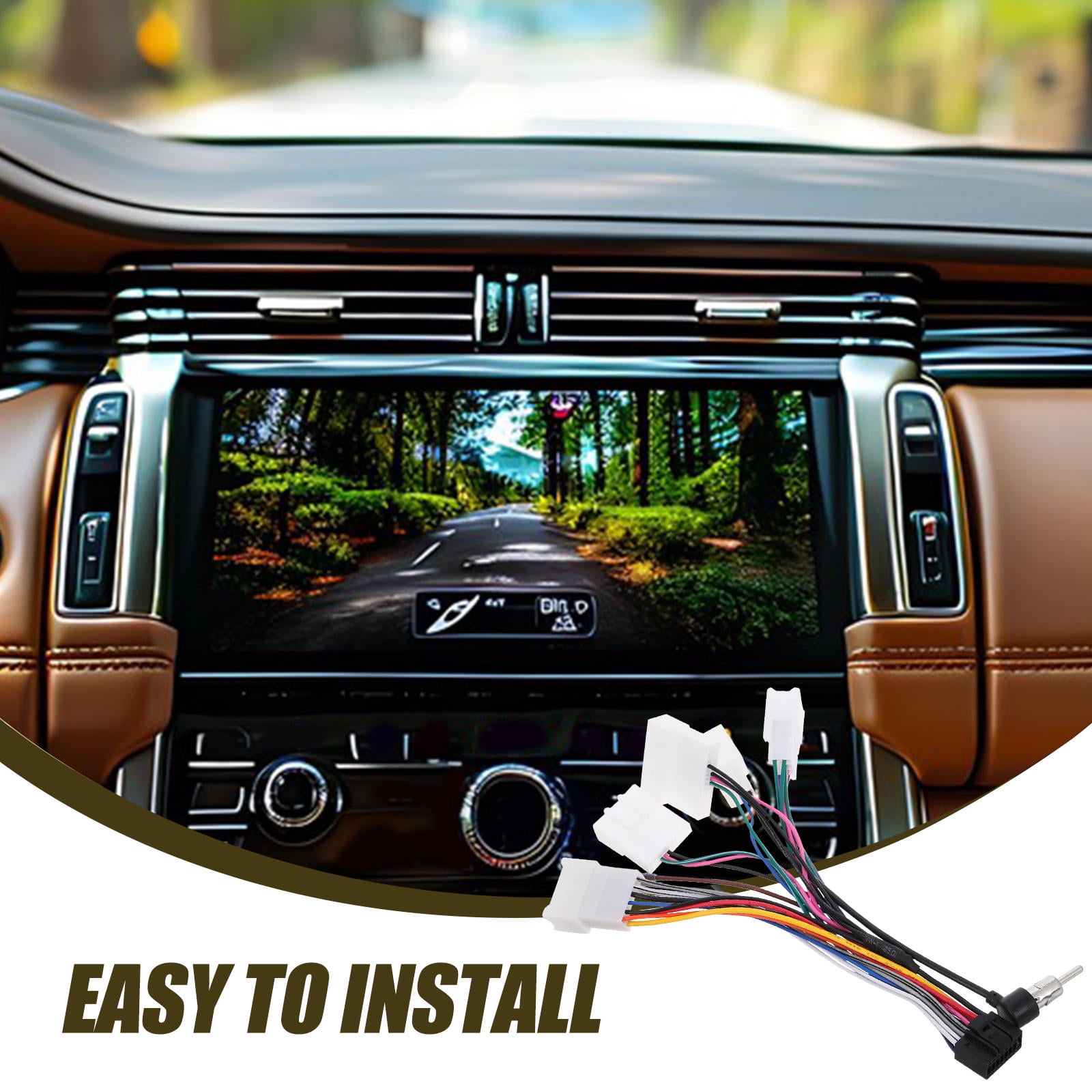 Raindrops Car Stereo Wiring Harness Kit Compatible with Android Head ...