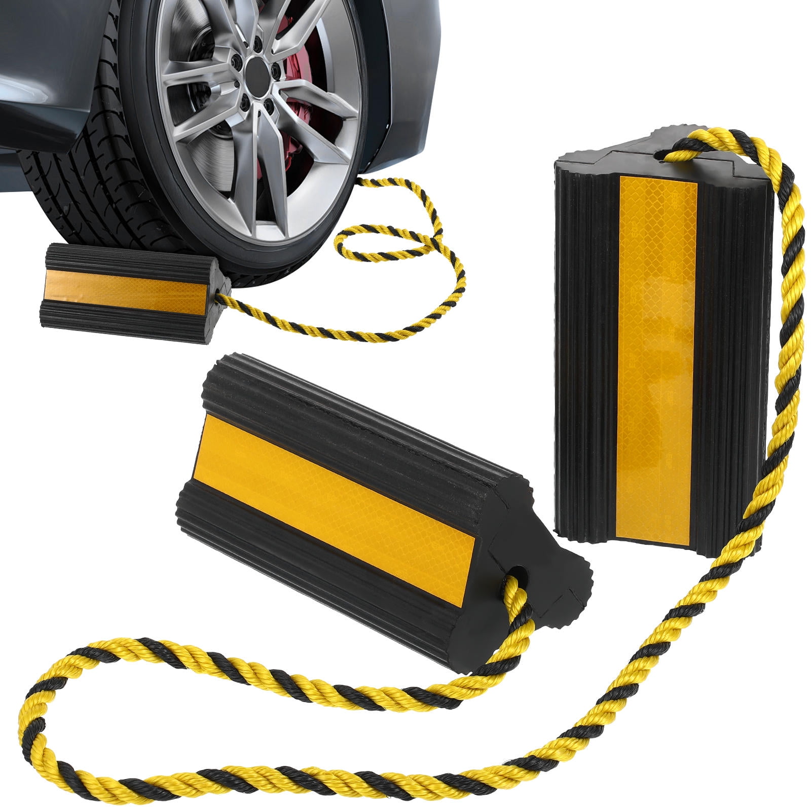 Raindrops Utility Trailer Wheel Chocks with Heavy Duty Rubber for ...
