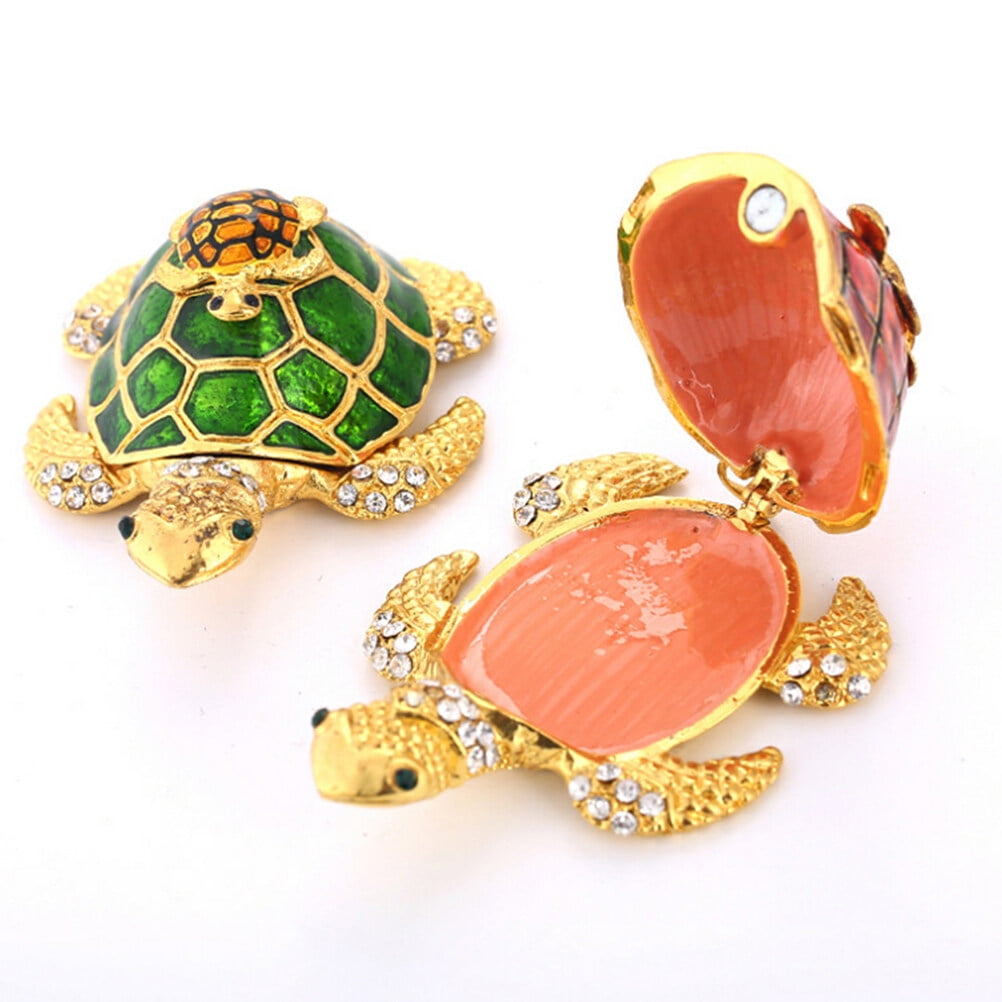 Raindrops Cartoon Turtle Shaped Metal Decor Orange Color for Home ...