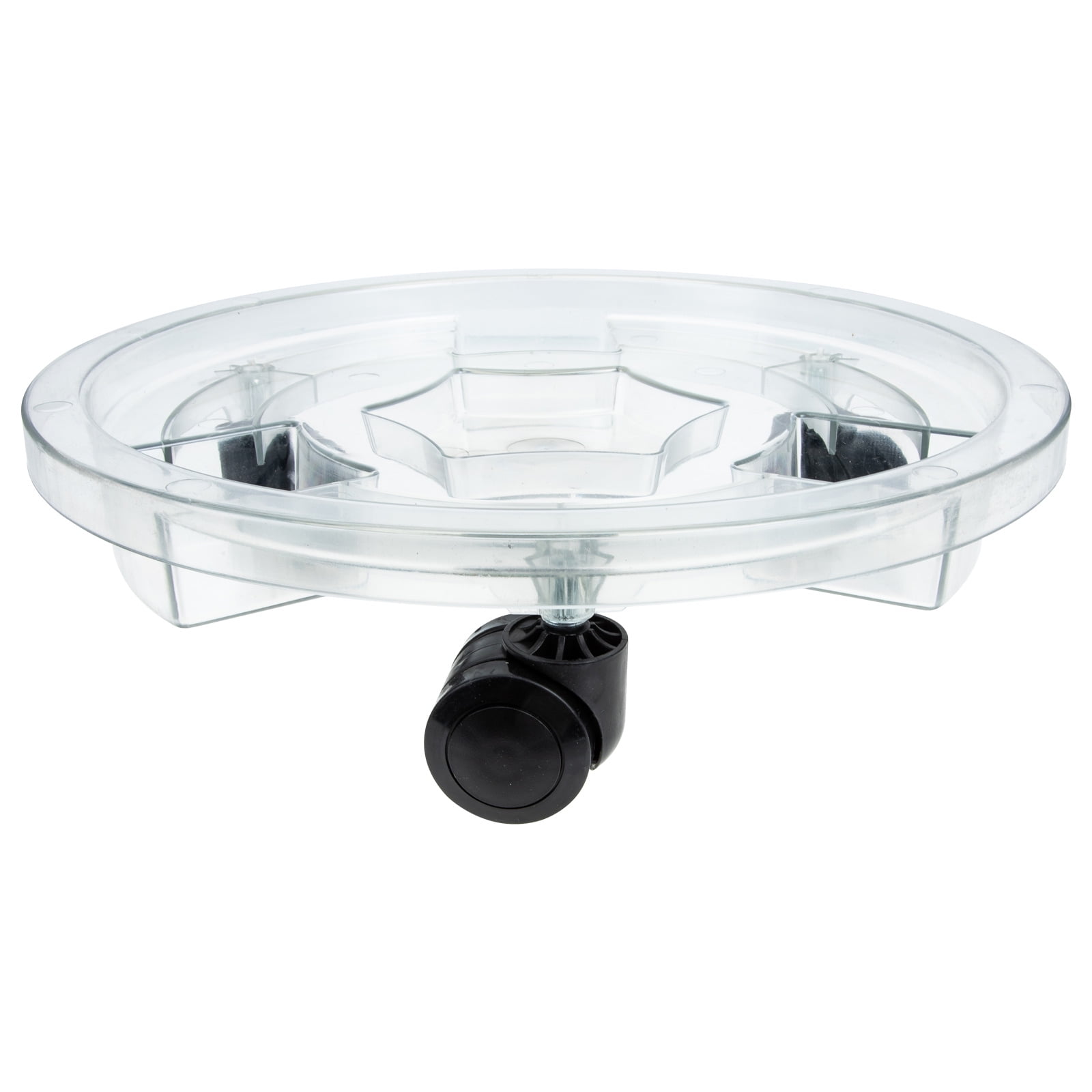 Raindrops Casters Pot Saucers with Wheels Transparent Plant Stand ...