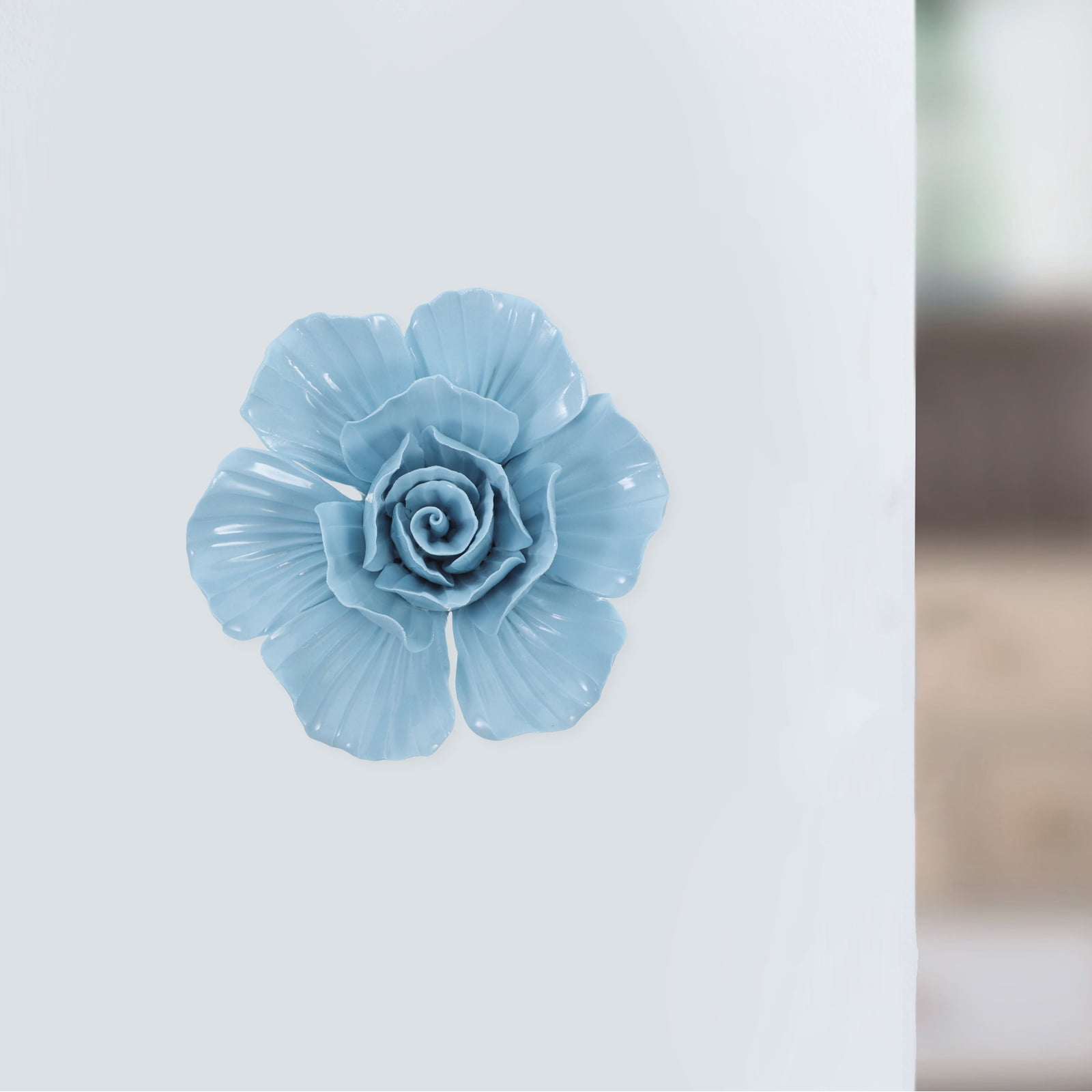 Raindrops Ceramic Roses Porcelain Flower Wall Room Decor Blue - Walmart.com