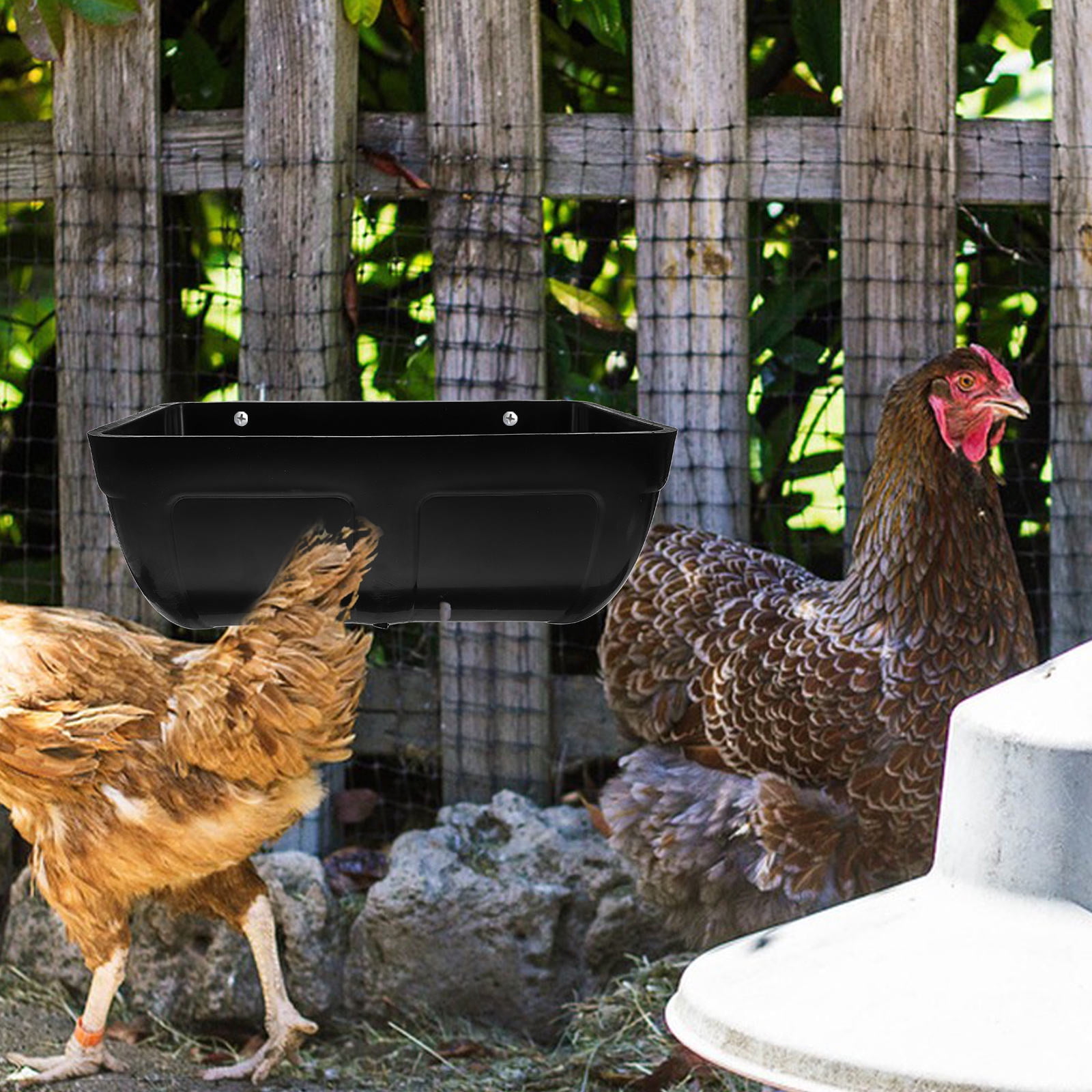 Raindrops Chicken Fence Feeders Hanging Chicken Feeder Trough Chicken ...