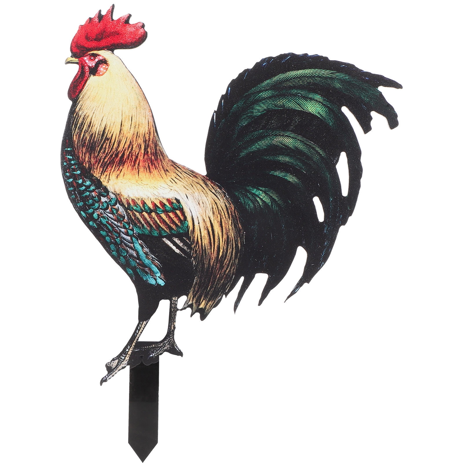 Raindrops Chicken Stakes For Yard 1Set Multi-Colored Acrylic For ...