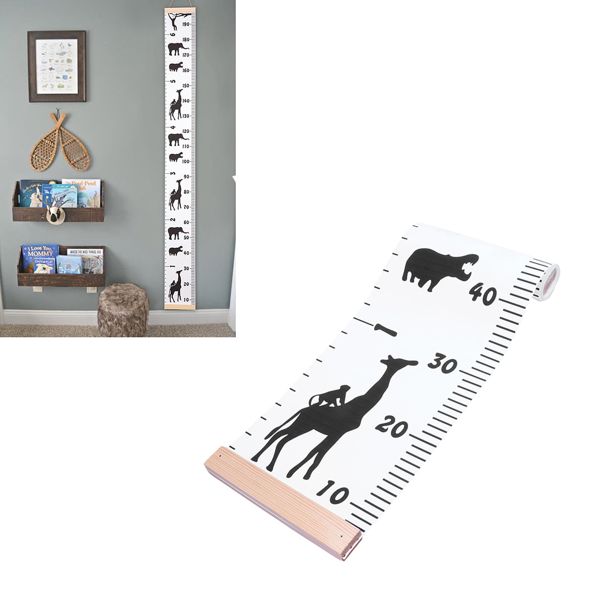 Raindrops Children Height Measurement Ruler Kids Height Ruler Decor ...